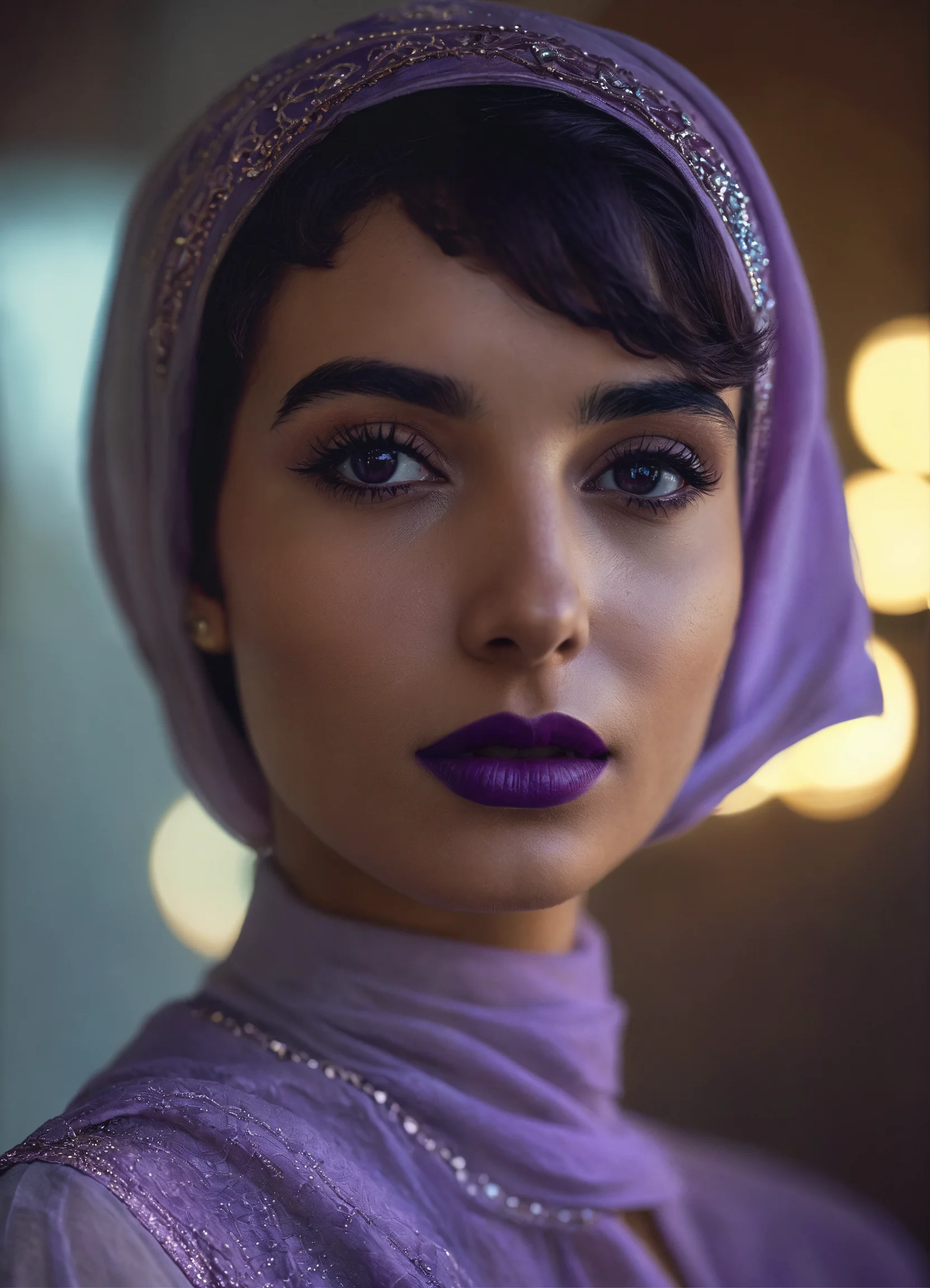 Lexica - Arabian female model short hair Portrait, shot on Leica ...