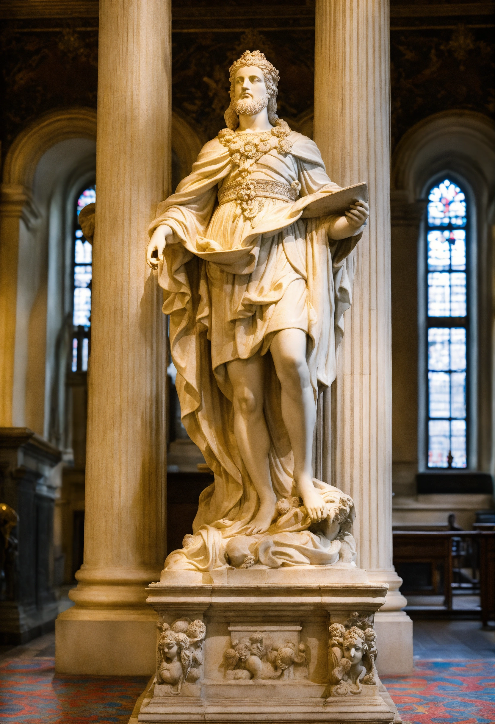 Lexica - Sneaky strange statue god white in beautiful strong like ...