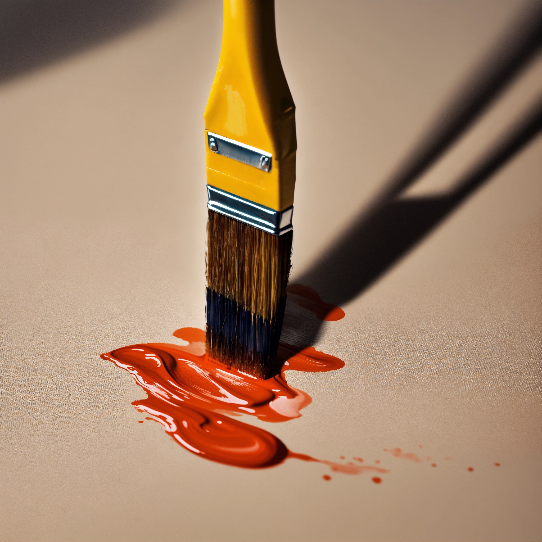 Lexica - Minimalistic image of a photo realistic paintbrush painting ...