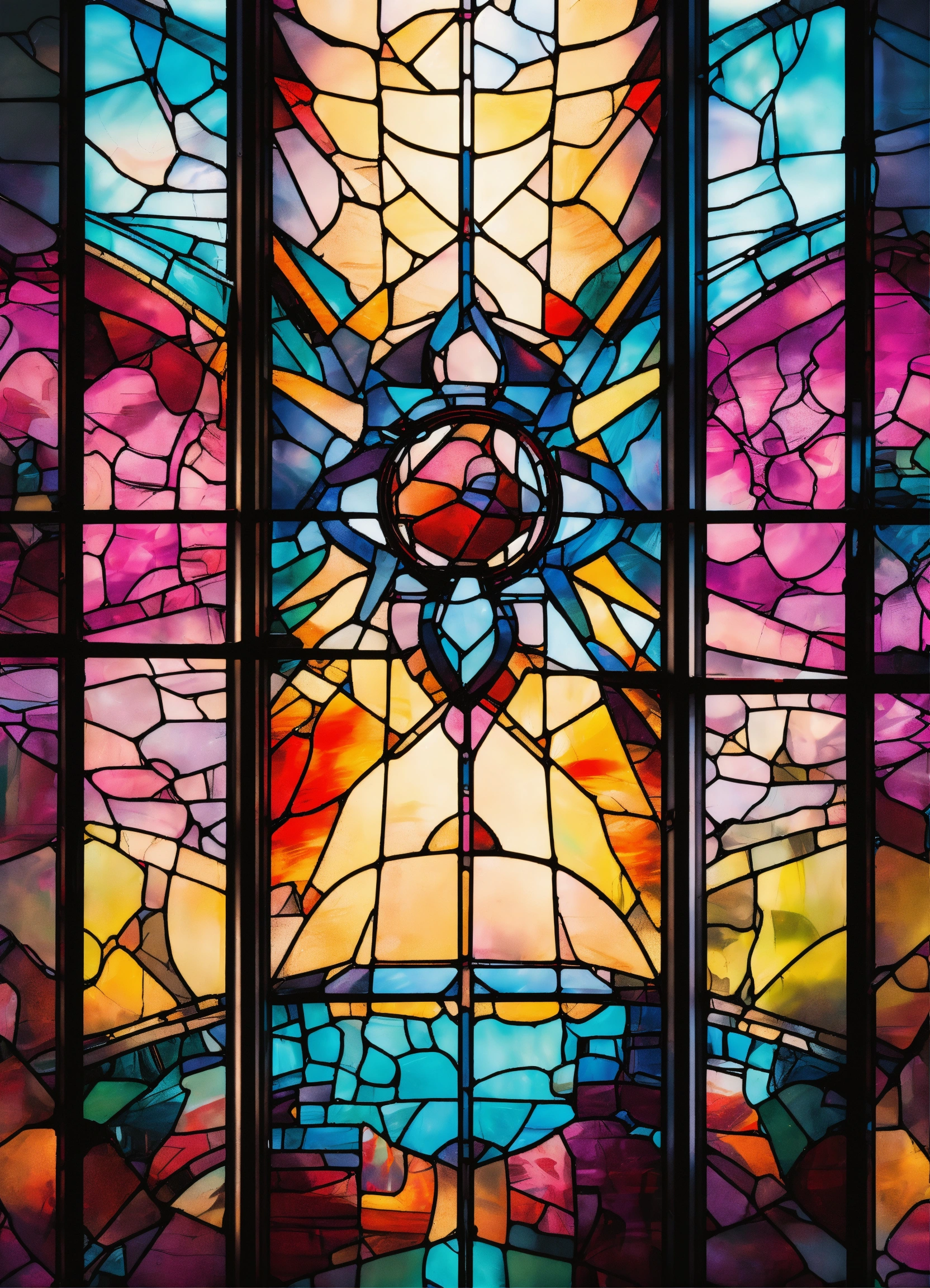 Lexica - Stained glass, abstract graffiti tag brush comic art. Comic ...