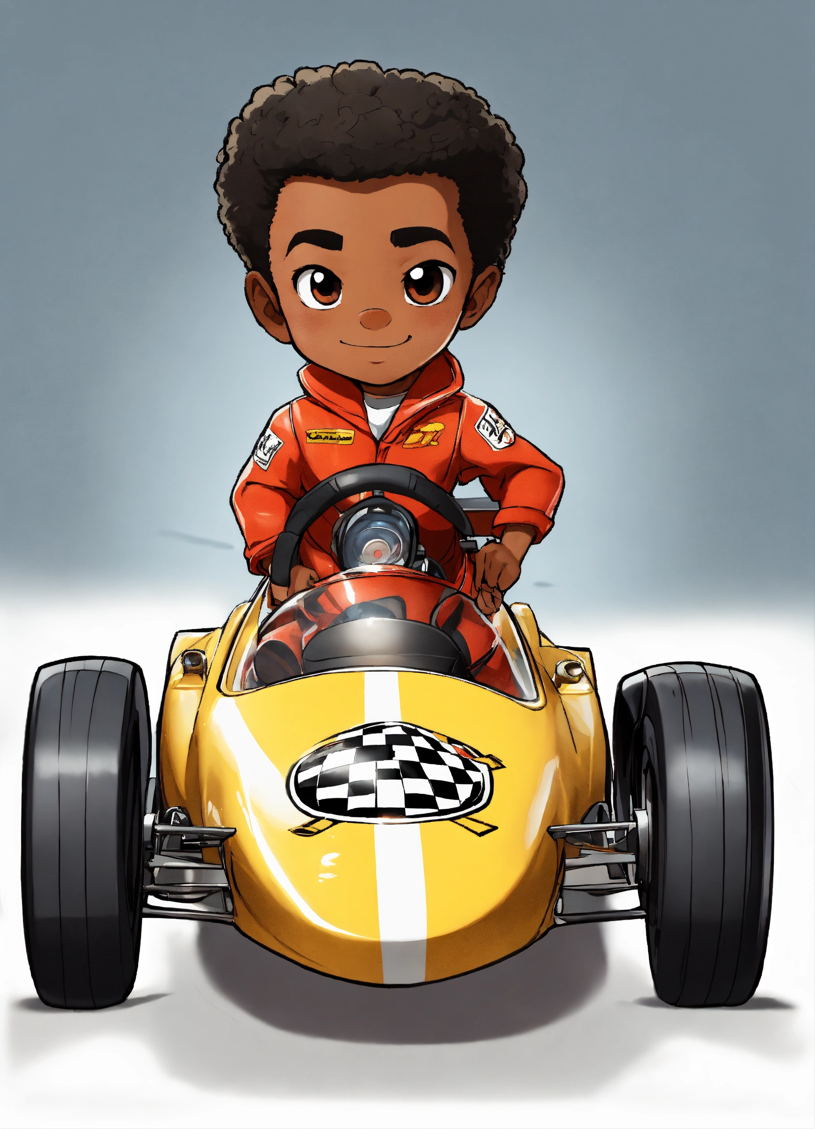 Lexica - Make me Cartoon little African American boy Speed Racer from ...