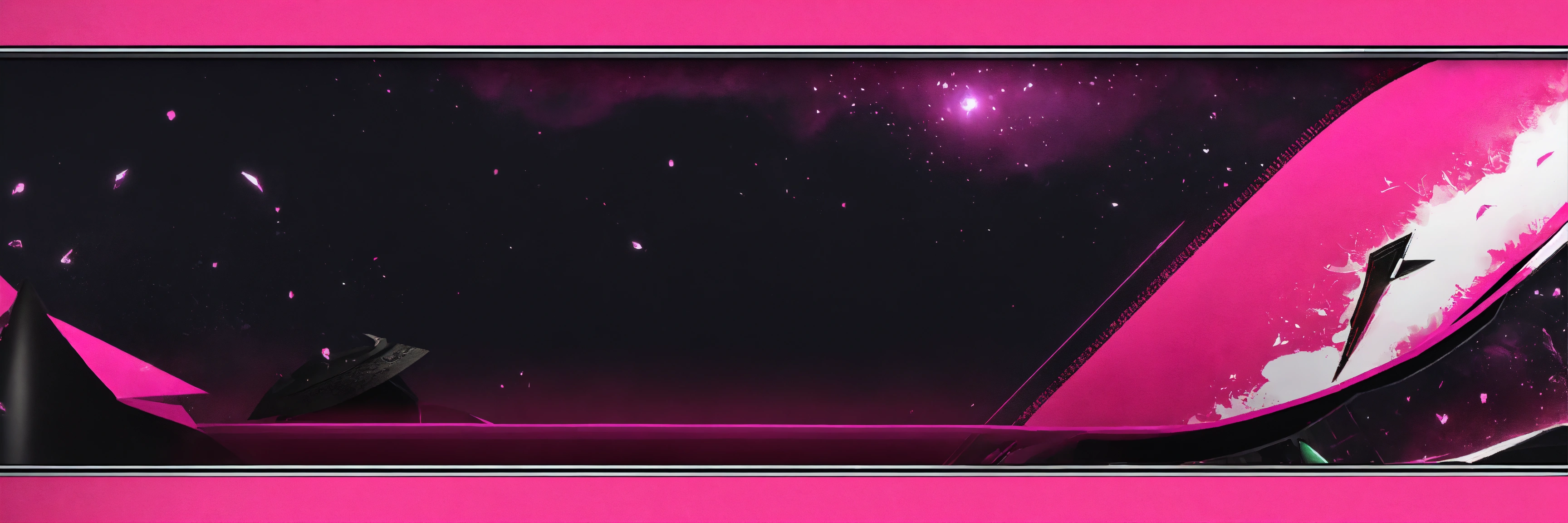 Lexica - Youtube banner, bright pink and white black, gaming fantasy ...