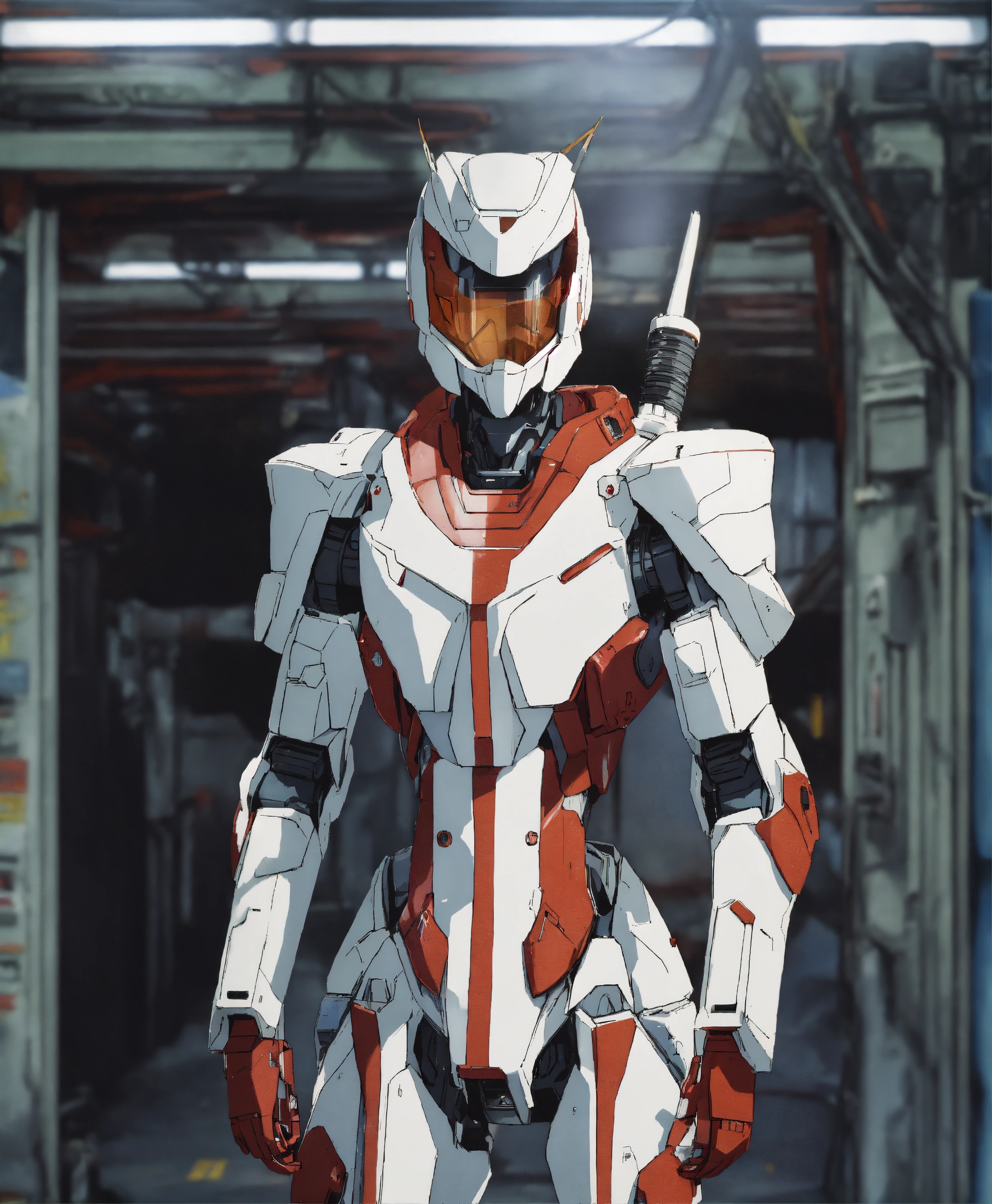 Lexica - Vintage 90's style white anime mecha, 90's anime screenshot ...