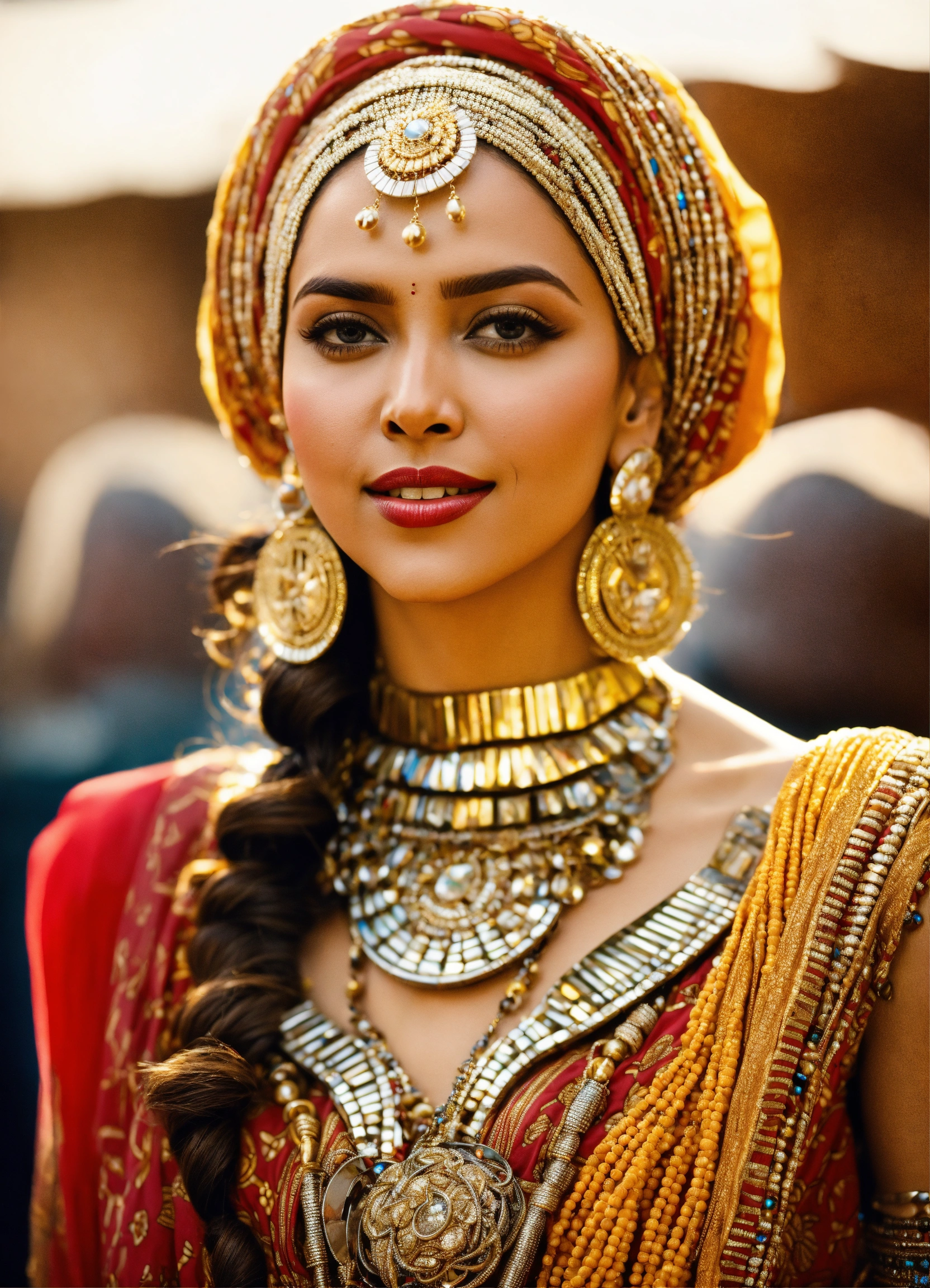 Lexica - Deepika glamorous chrome African style outfit