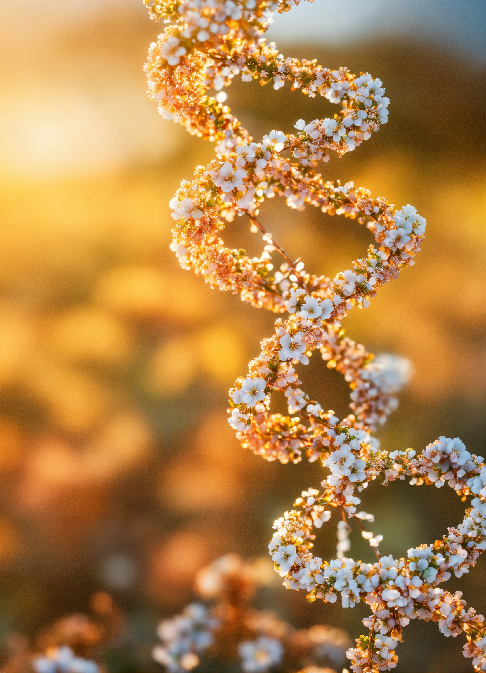 Lexica - Clear interlocking dna strand helix with flower stems inside ...