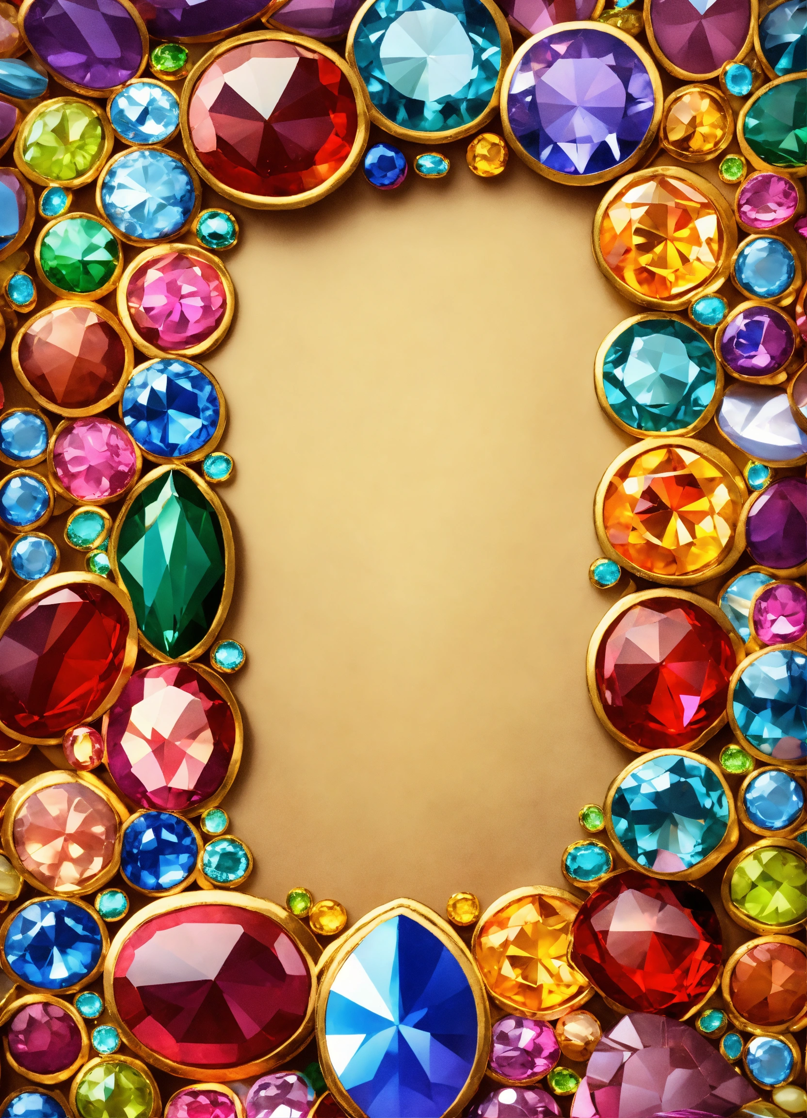 Lexica - Line for a border made out of colorful gems