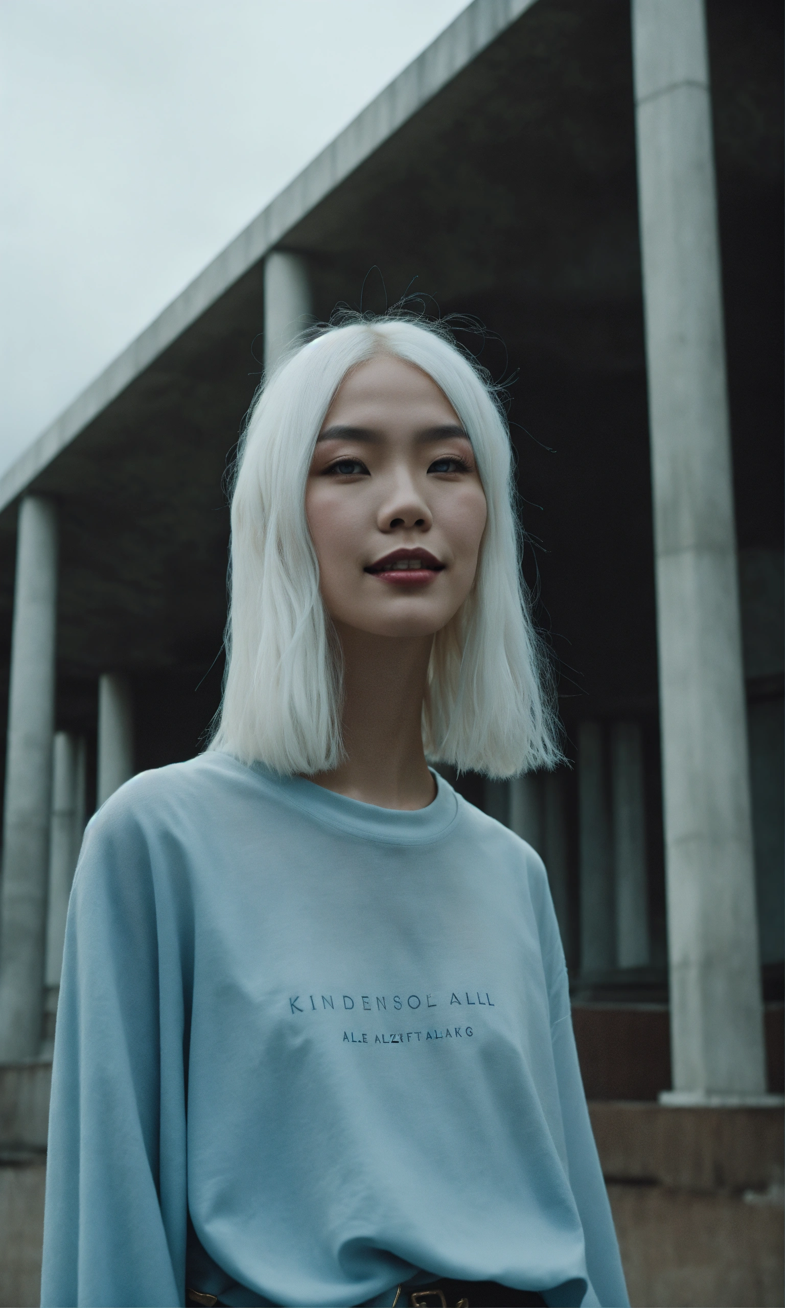 Lexica - Portrait of haute couture beautiful albino asian fashion model ...