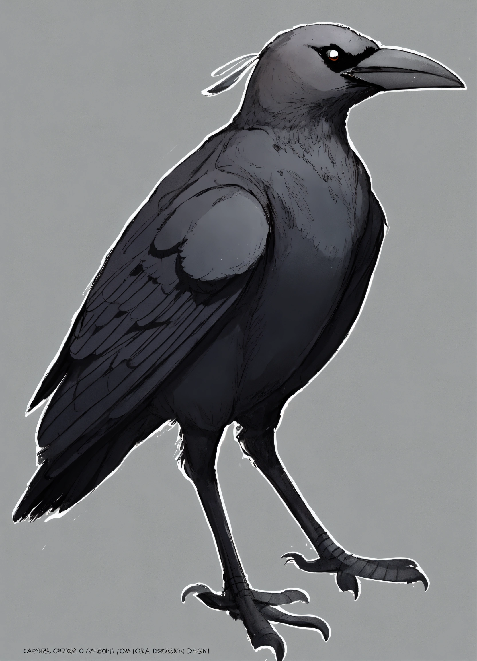 Lexica - Design of crow looks like a penguin, full character, model ...