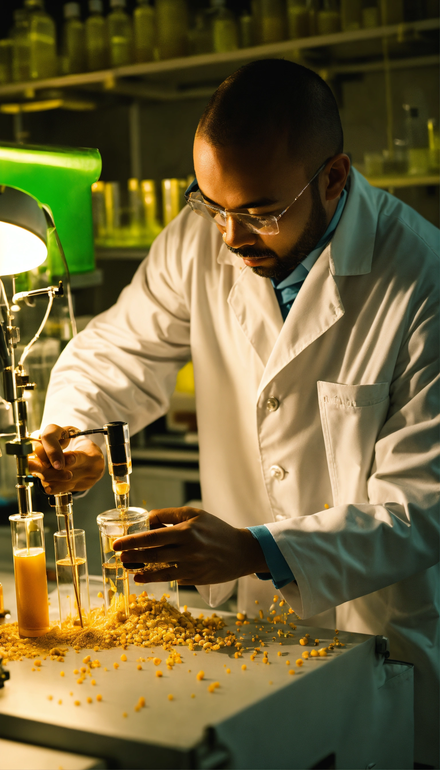 Lexica - Man in a lab creating products for skin health