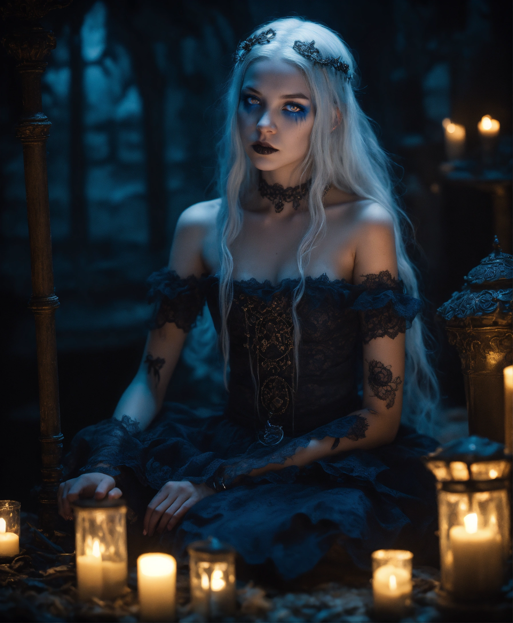 Lexica - Body portrait, twelve year old childish female goth ...