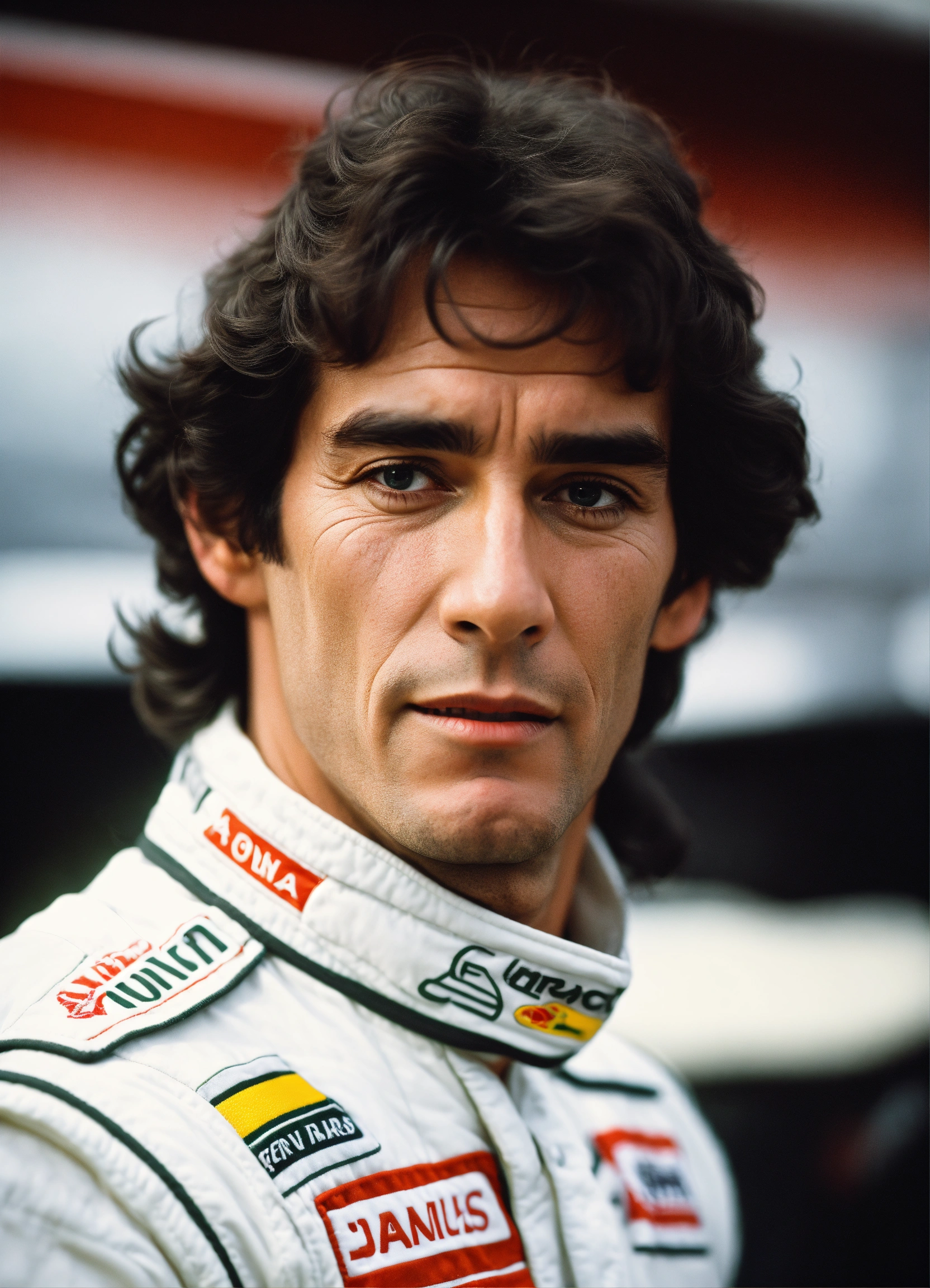 Lexica - Ayrton senna white hair and wrinkles