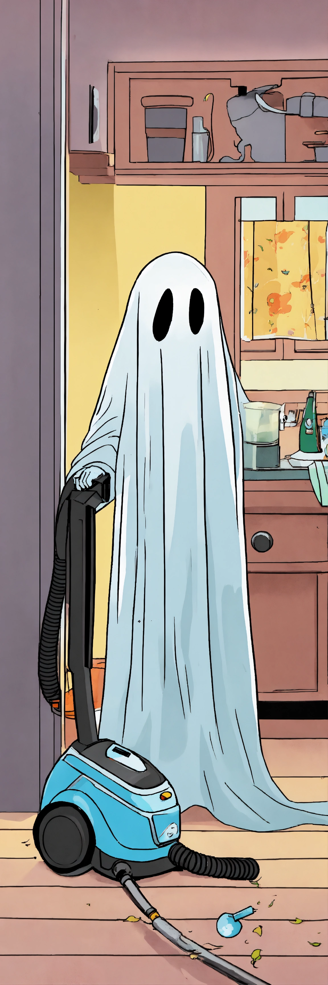 Lexica - Ghost getting sucked into a vacuum cleaner