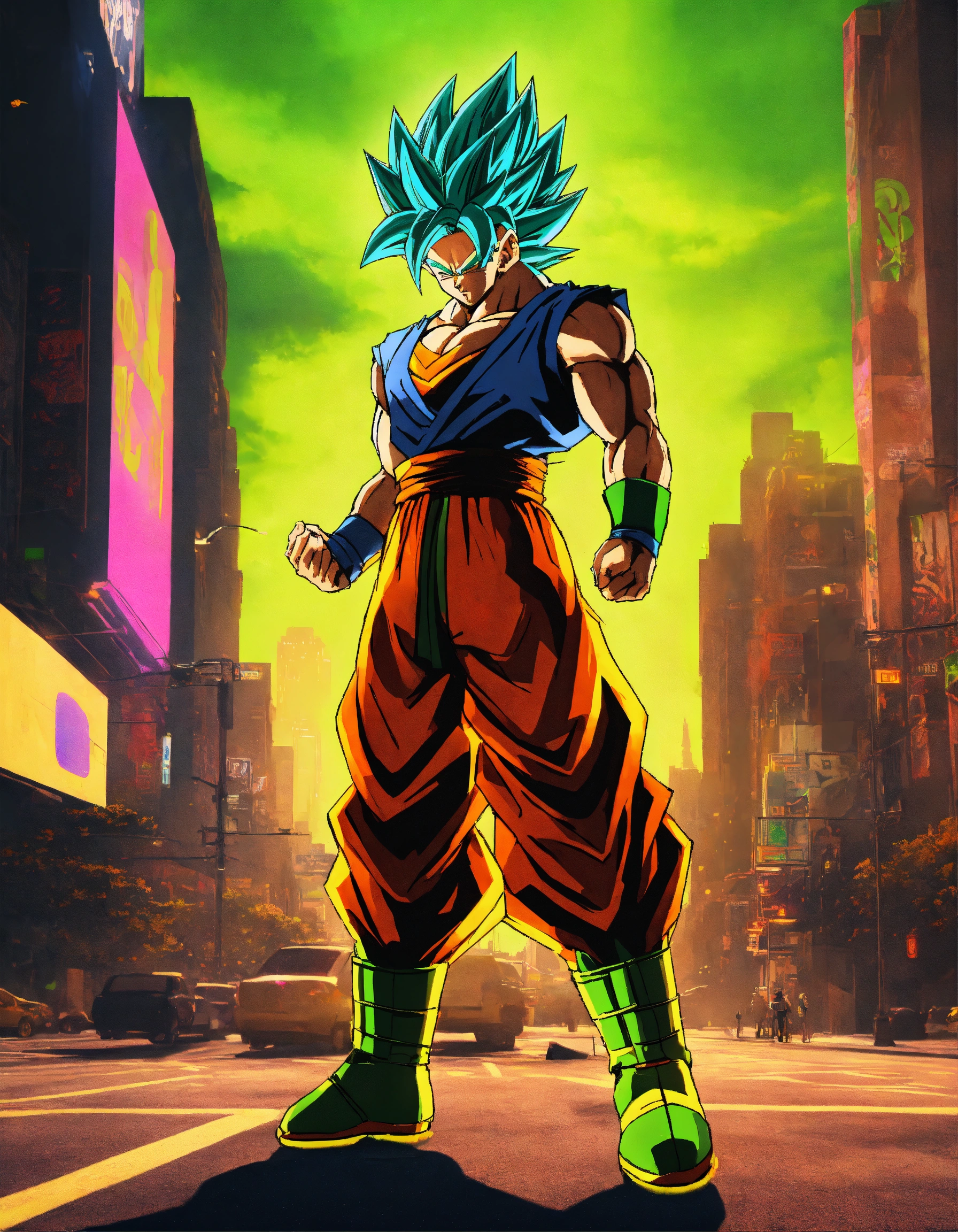 Lexica - Create a modern-day, human-Saiyan Broly in the style of Unreal ...