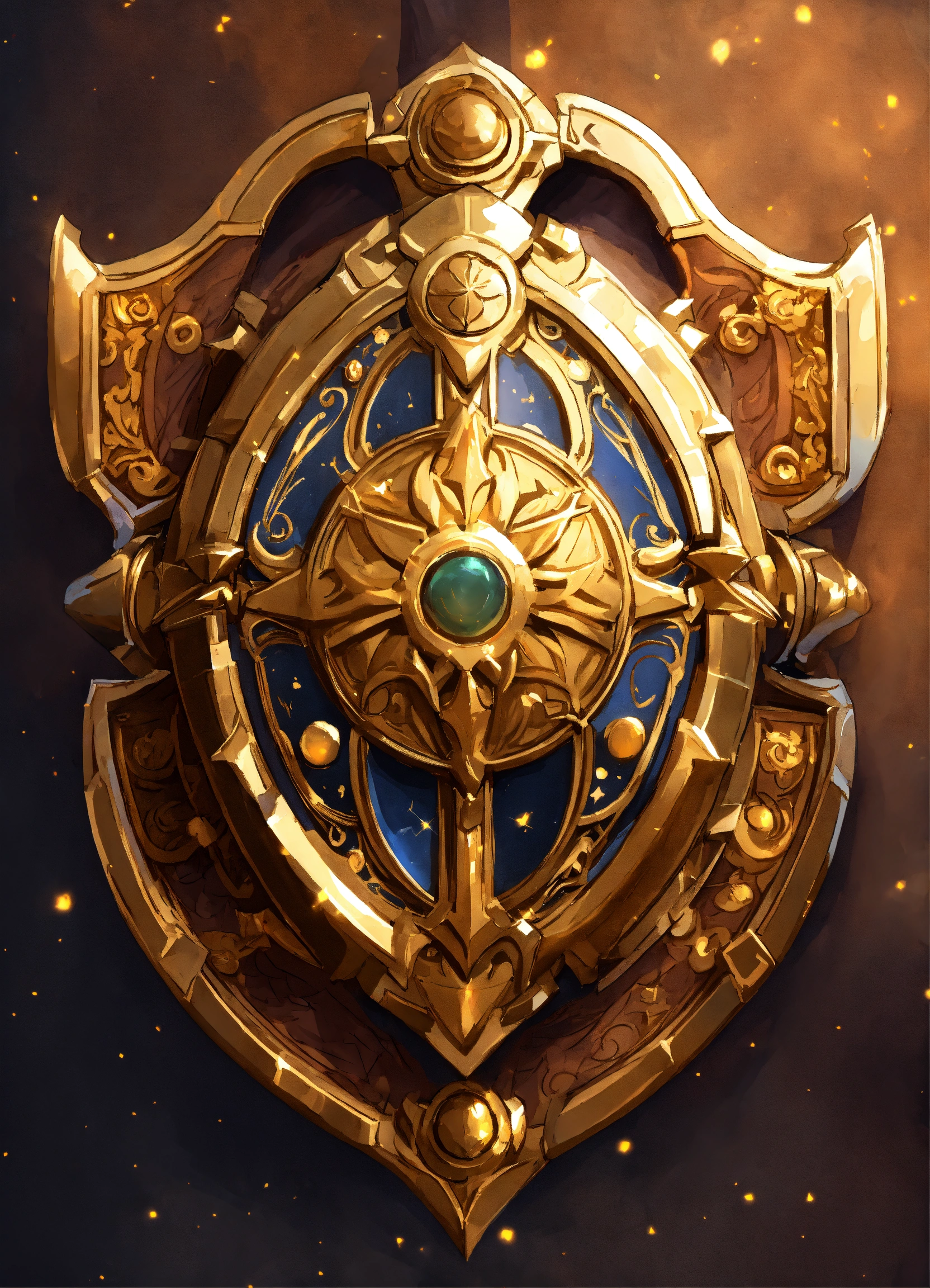 Lexica - A celestial amulet for a God of Paladins in the style of ...