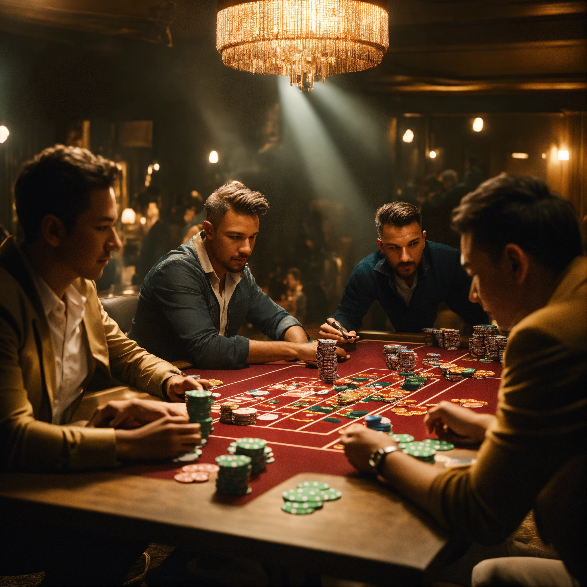 Lexica - People betting on a table, surreal photo, fujifilm xt3, indoor ...