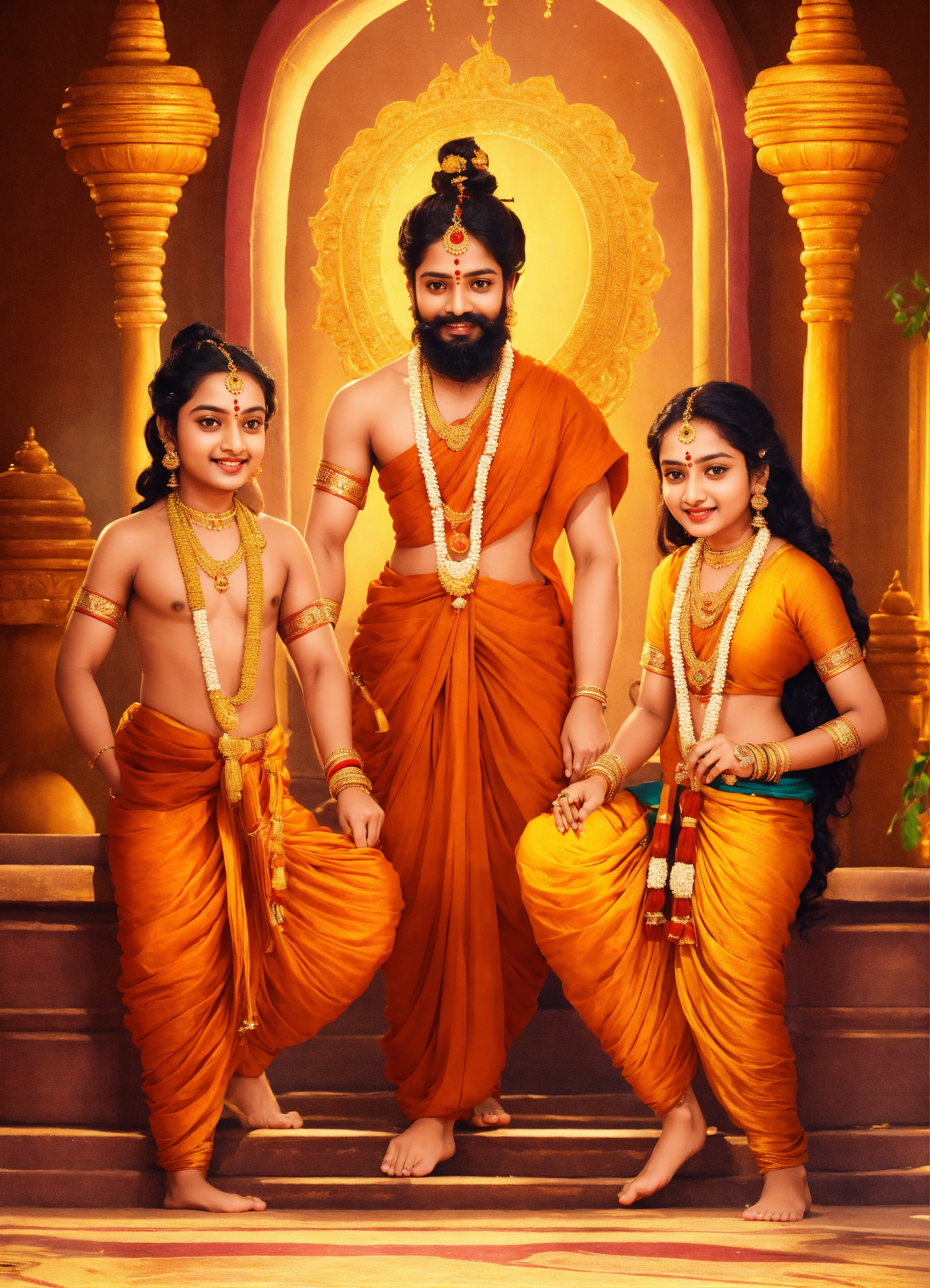 Lexica - One guruvu with two sishya good looking they are saying good words