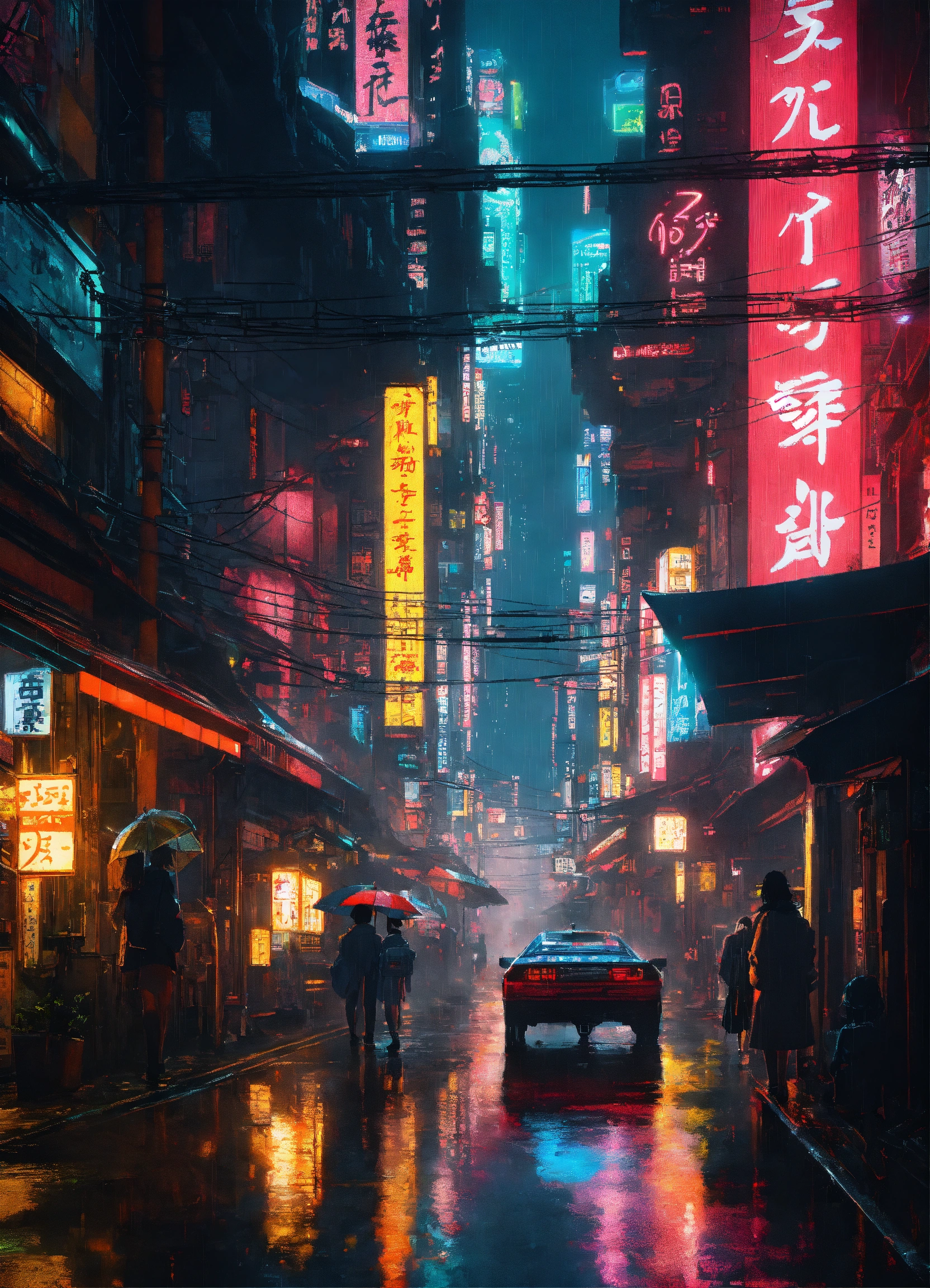Lexica - Japanese futuristic city scape like in movie blade runner with ...