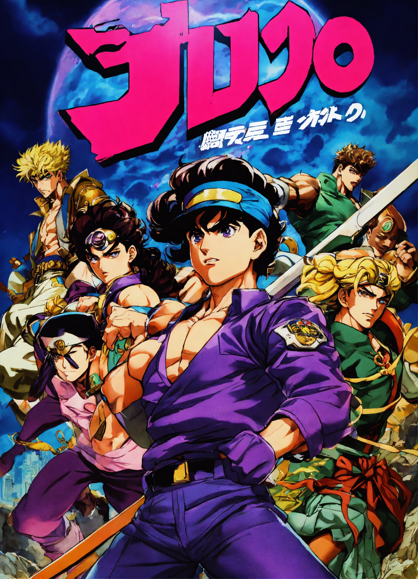Lexica - 80's anime asian characters jojo's bizarre stands adventure ...