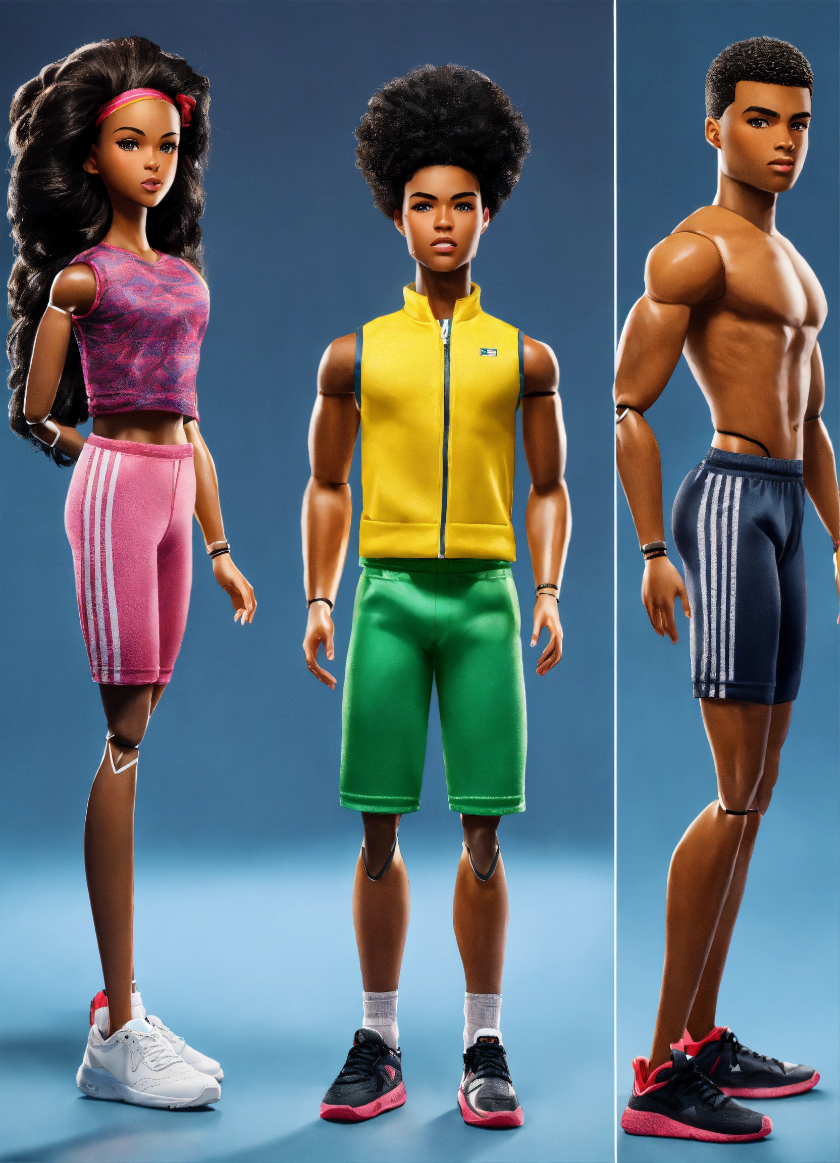 Lexica - Design an athletic African American Ken doll in workout ...