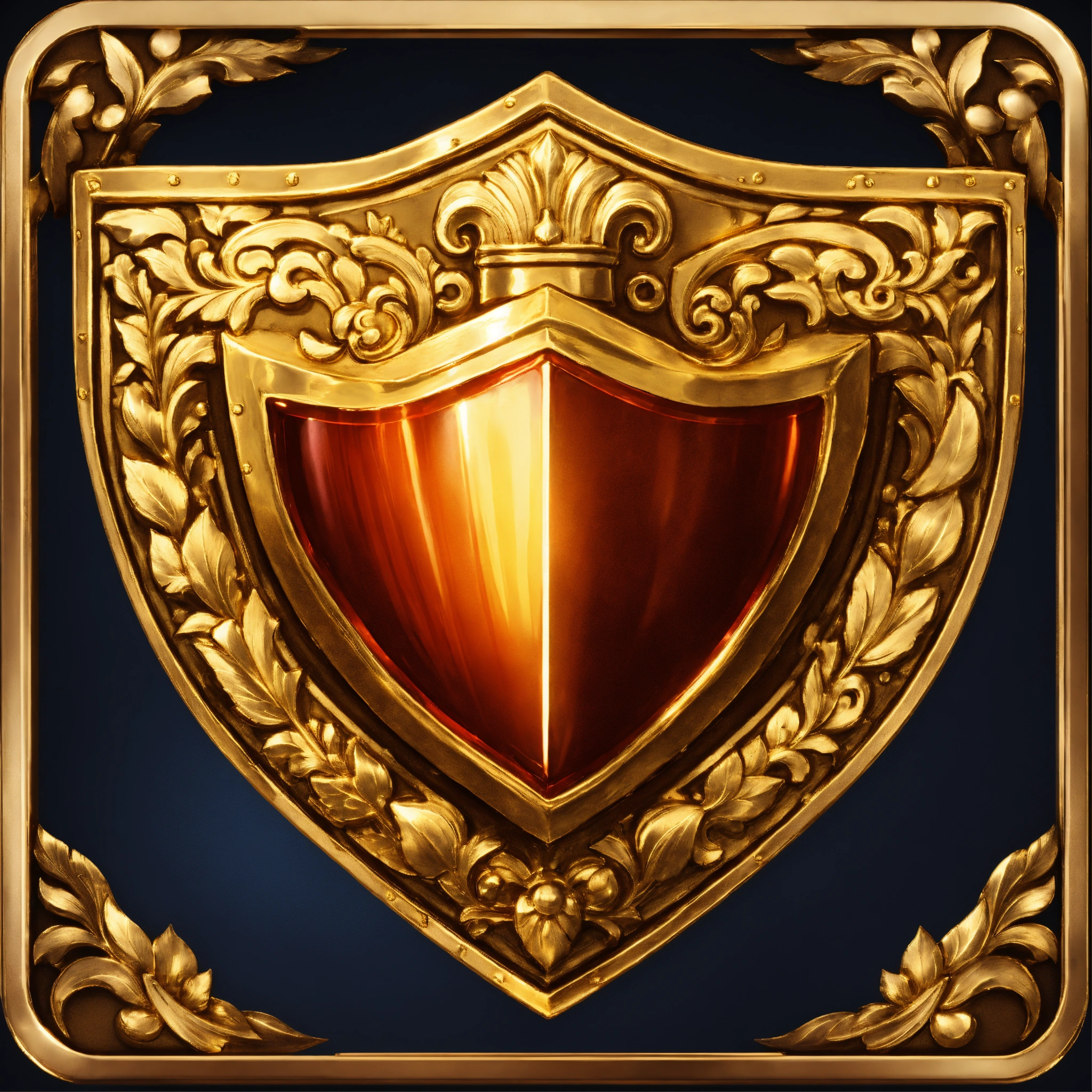 Lexica - Square gold shield game icon