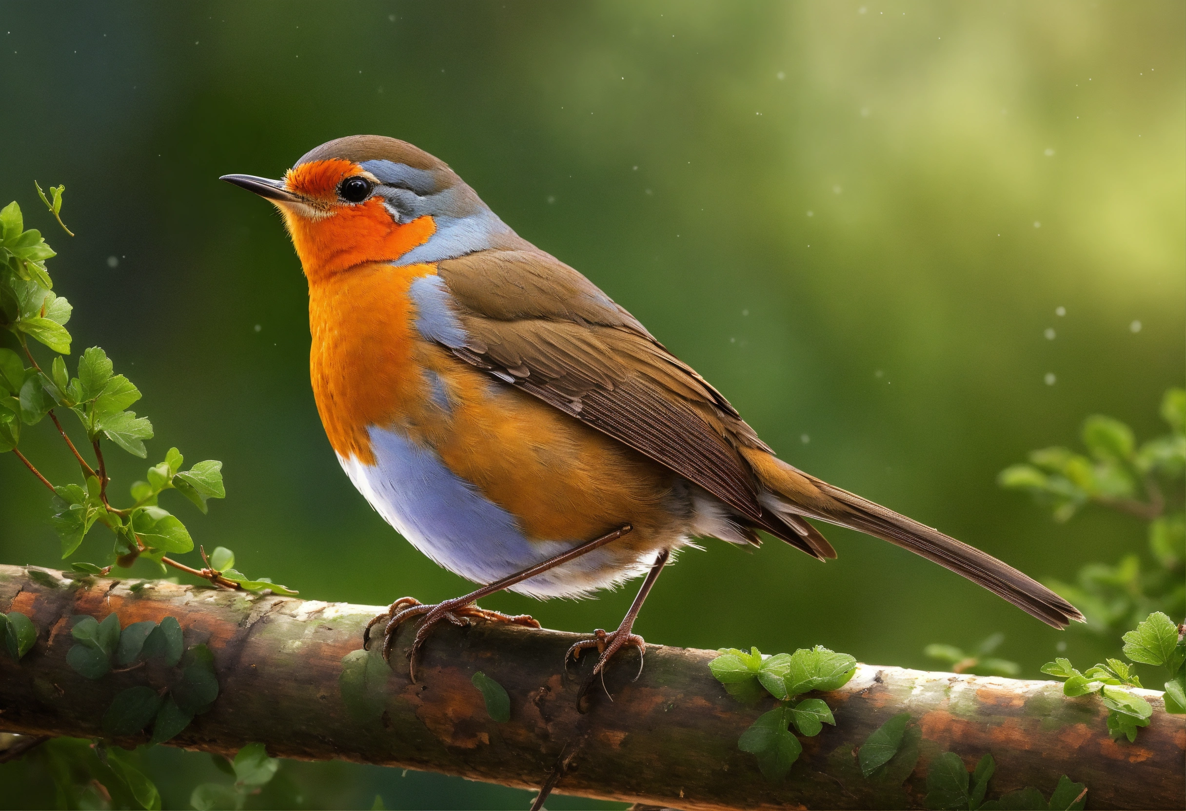 Lexica - Picture of a beautiful detailed robin bird with red belly with ...