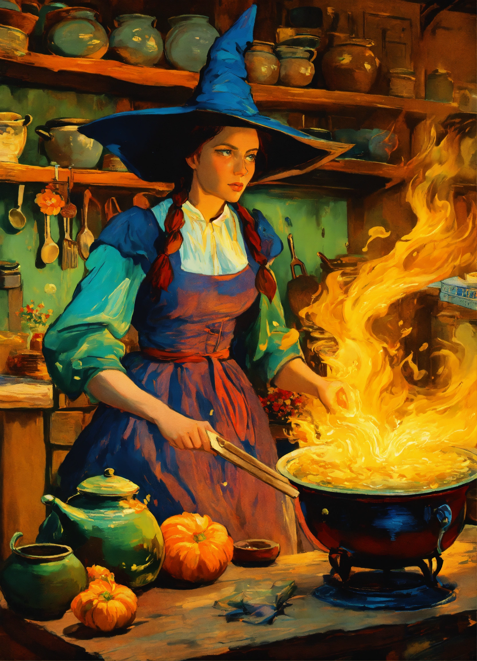 Lexica - Film Poster, Witch, very old kitchen, sorceress witch ...