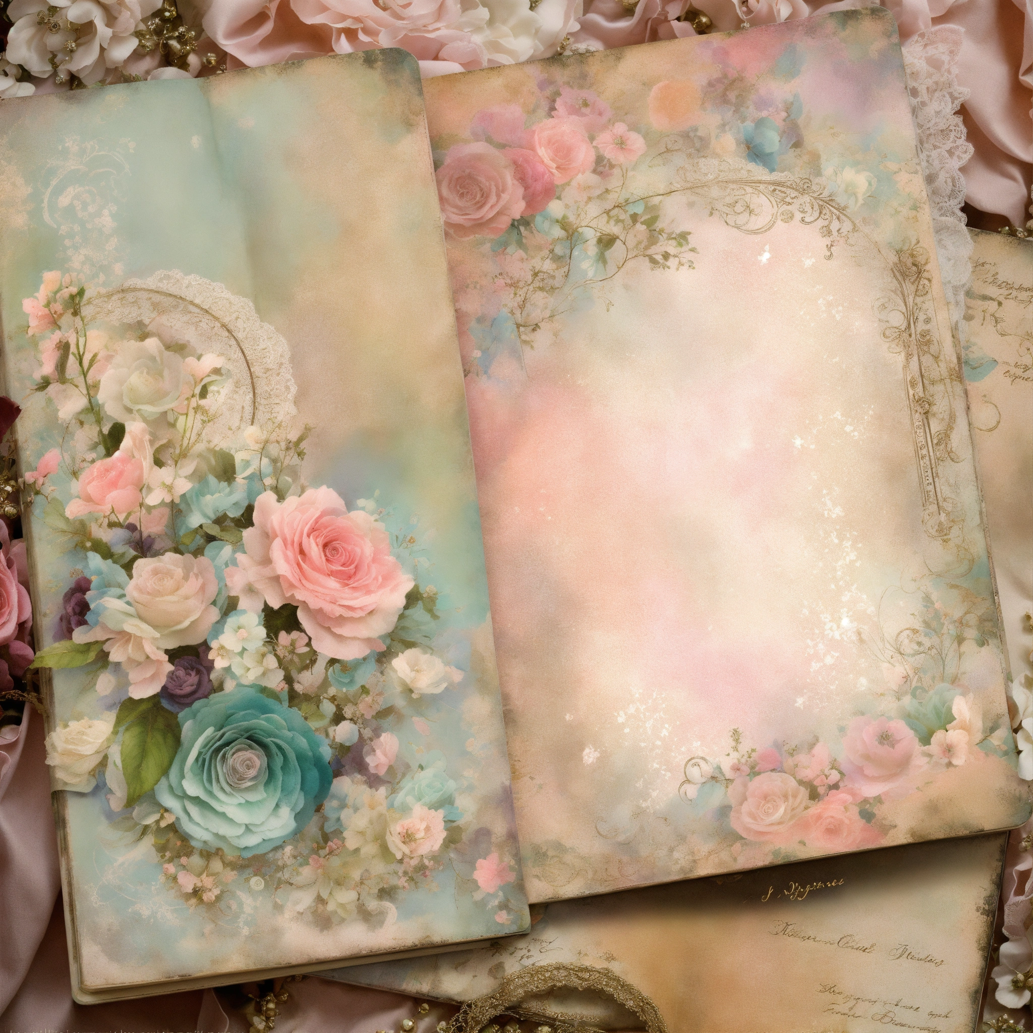 Lexica - Shabby chic dreamy mist pastel junk journals Vintage Victorian ...