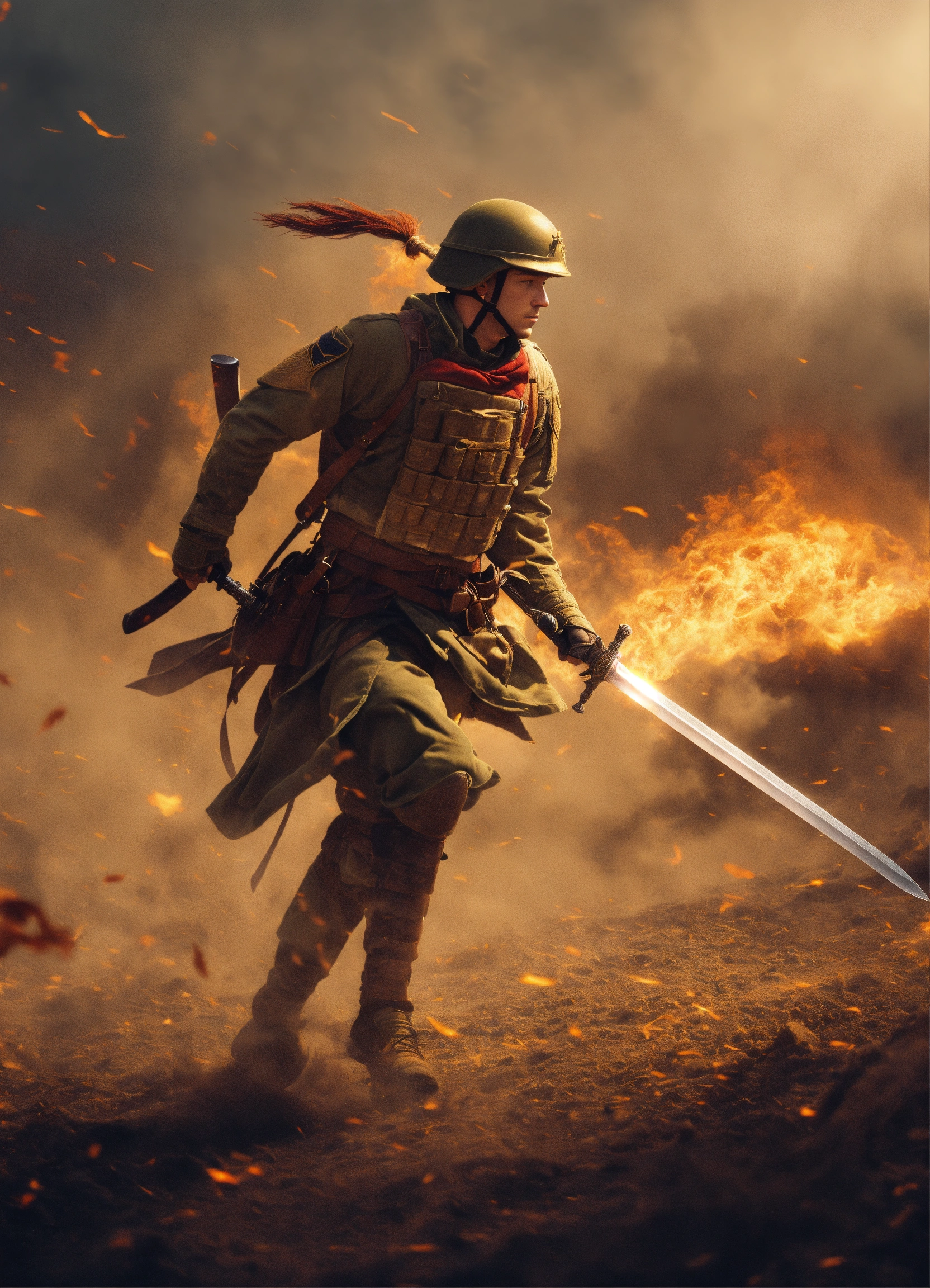 Lexica - Soldier charging with a sword