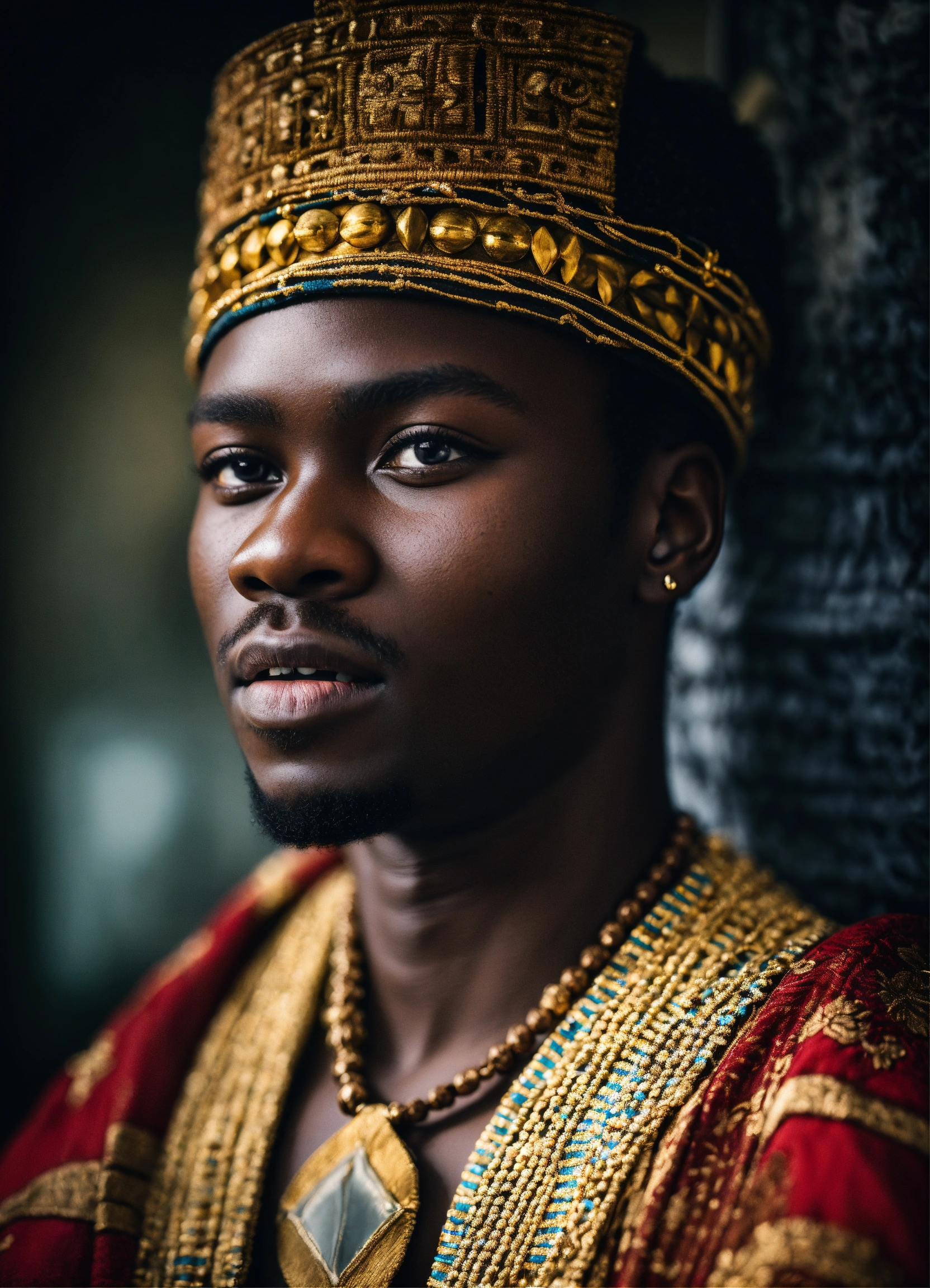 Lexica - Close up portrait Photography, of a African prince, an ...