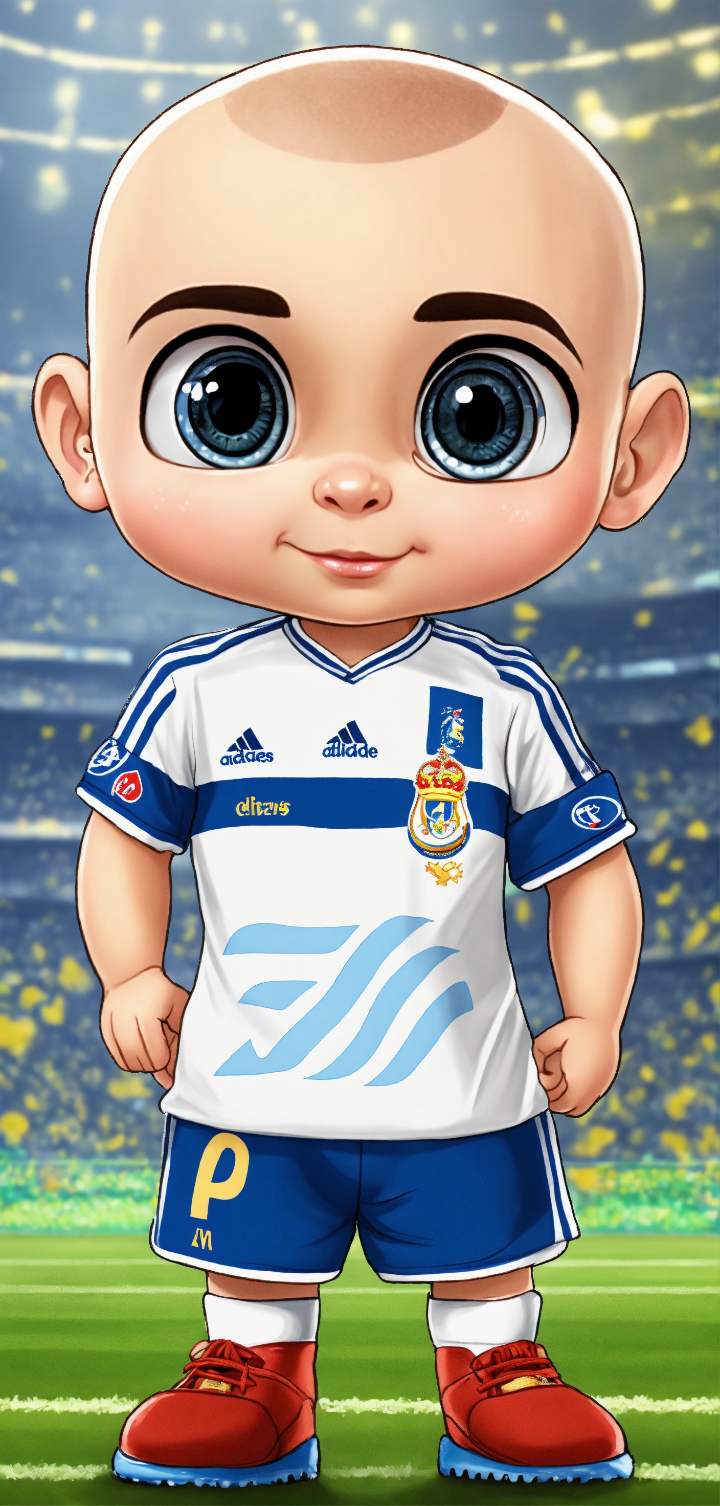 Lexica - Zinedine Zidane cute baby cartoon big eyes realist