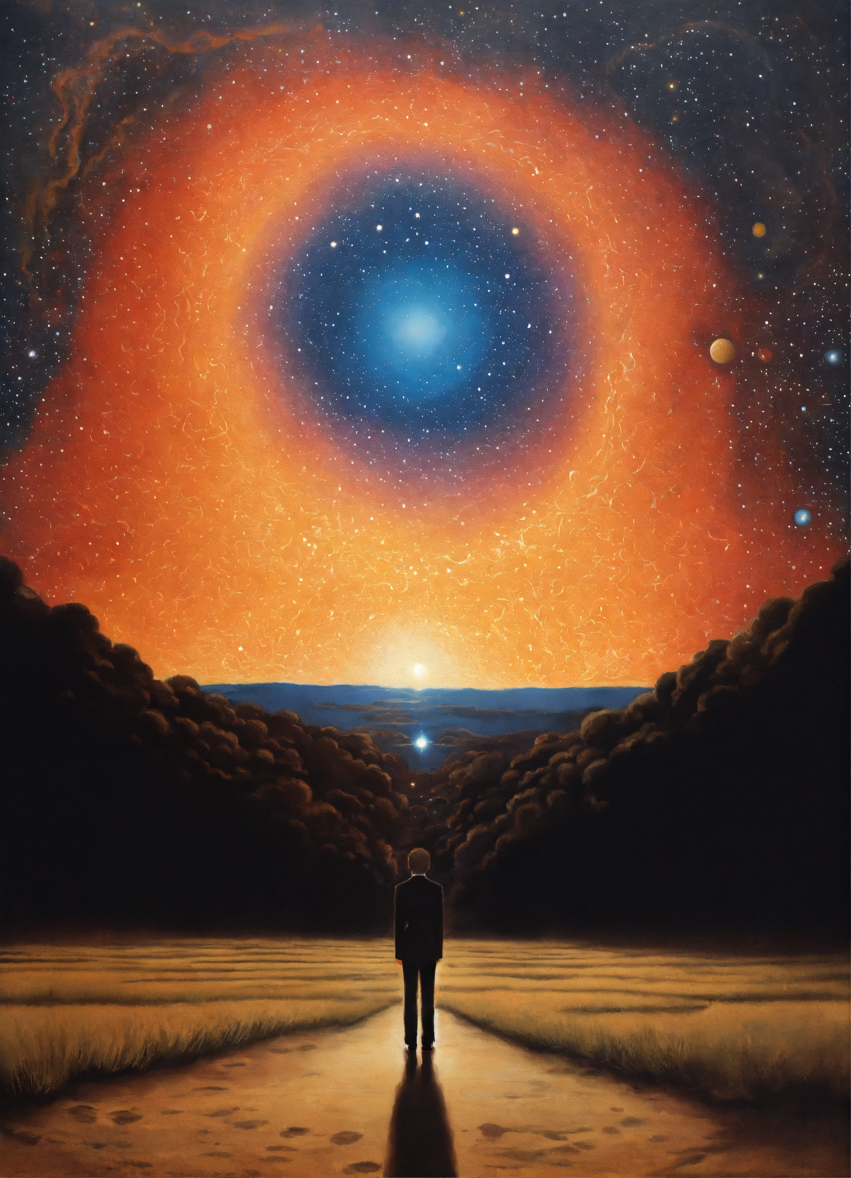 Lexica - Outline of small human body gazing into the 4 corners of the ...