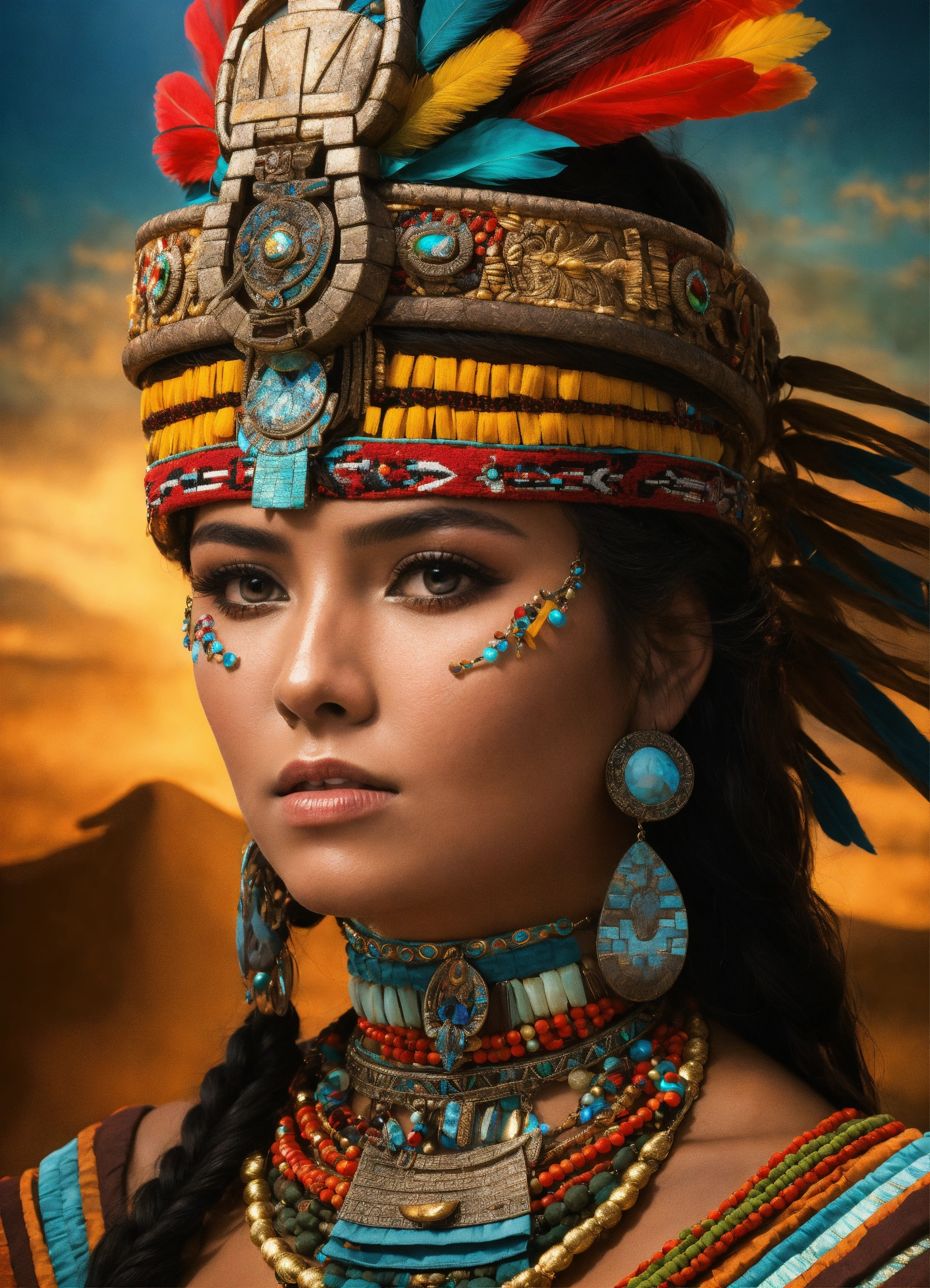 Lexica - Aztec princess, portrait, high detail, ultra-high resolution ...