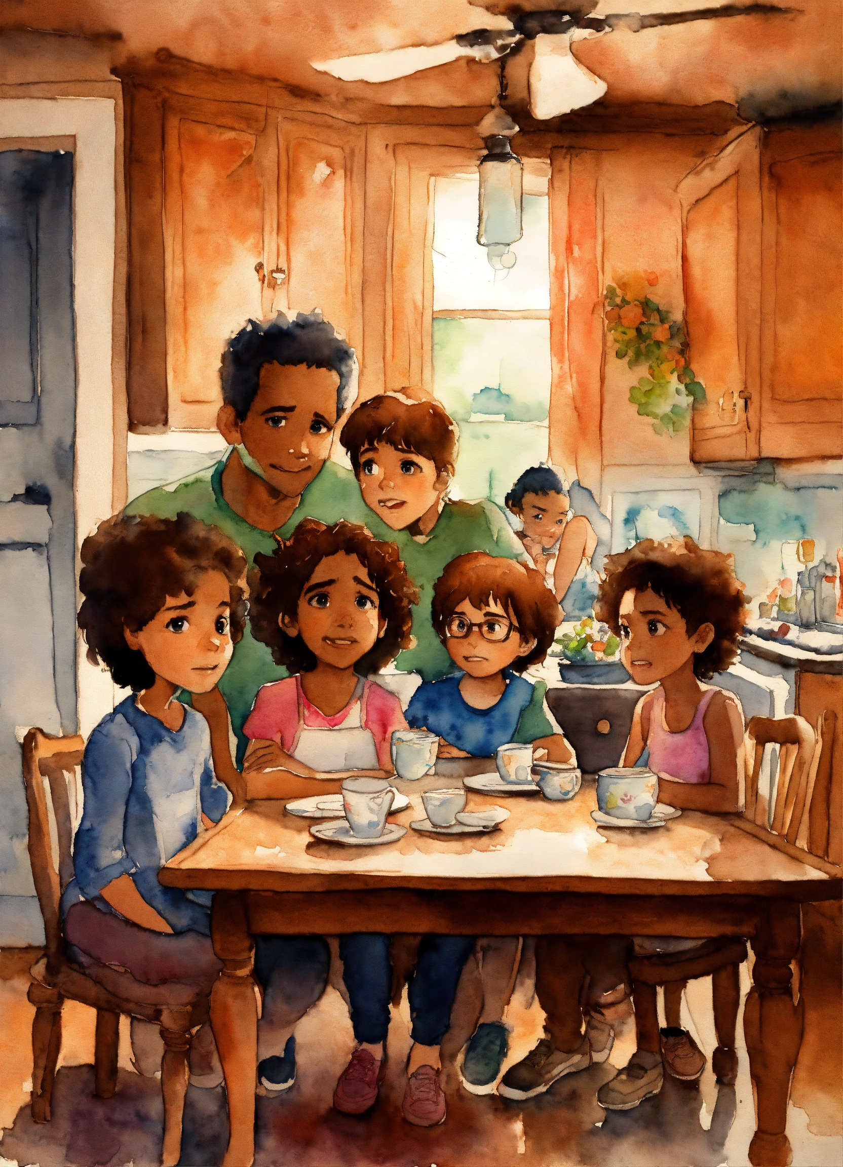 Lexica - Watercolor pixar painting of 8 year old Halle Berry and her ...