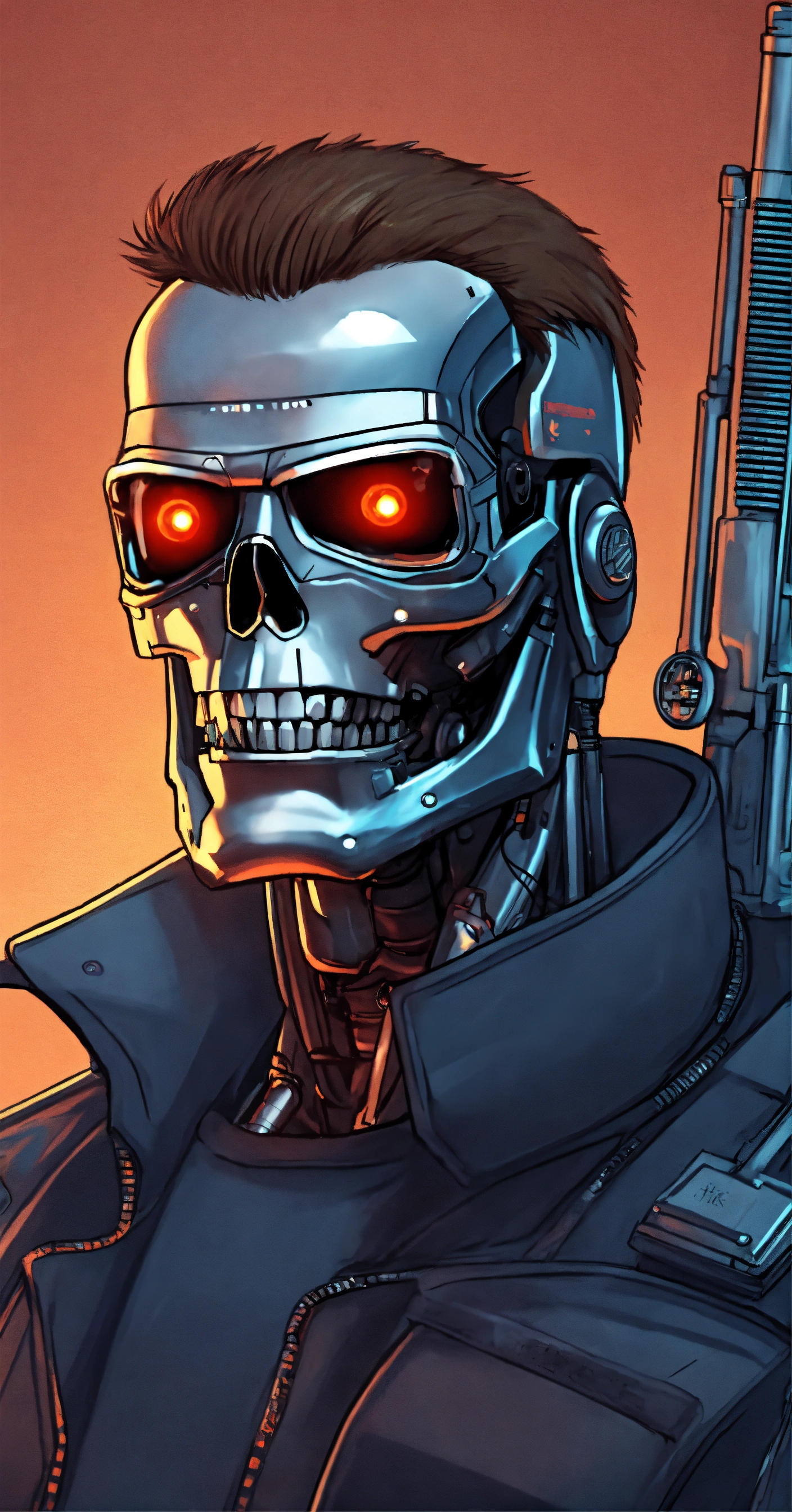 Lexica - Terminator in cartoon style