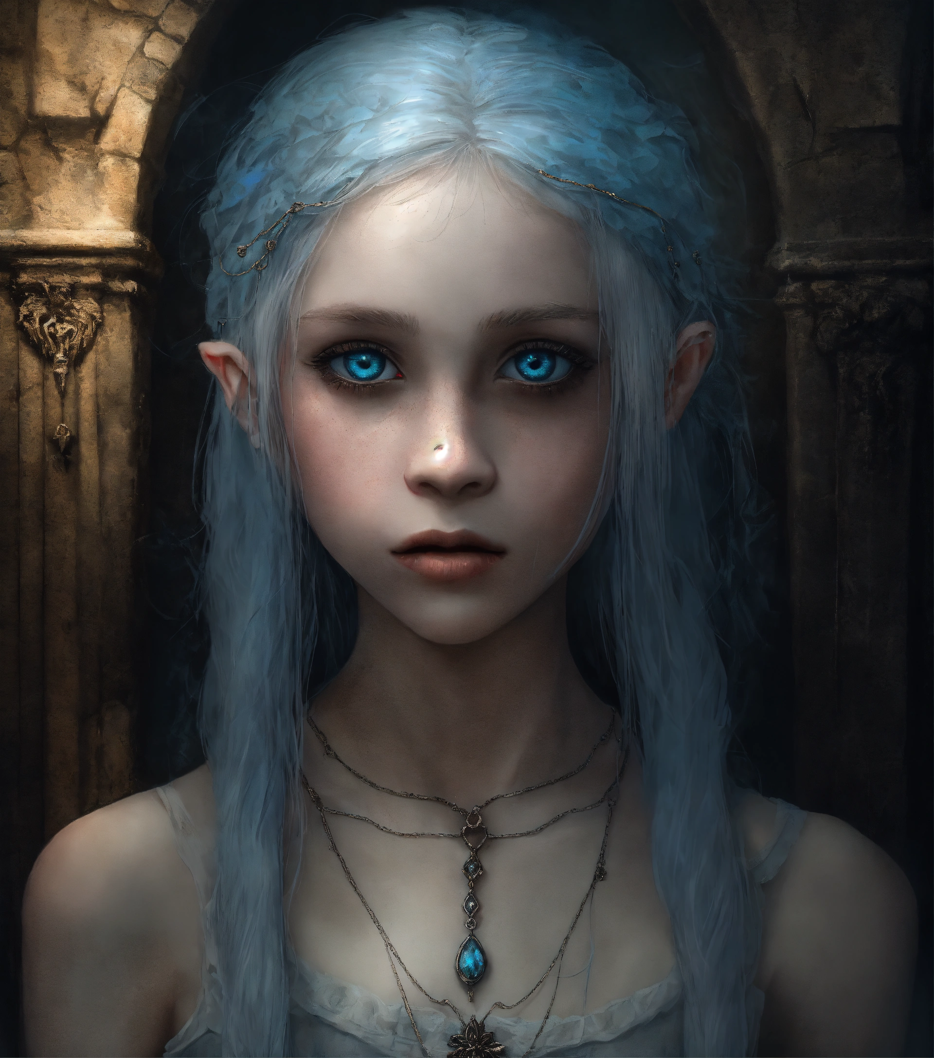 Lexica - Body portrait, deadly pale and extremely slim and emaciated ...