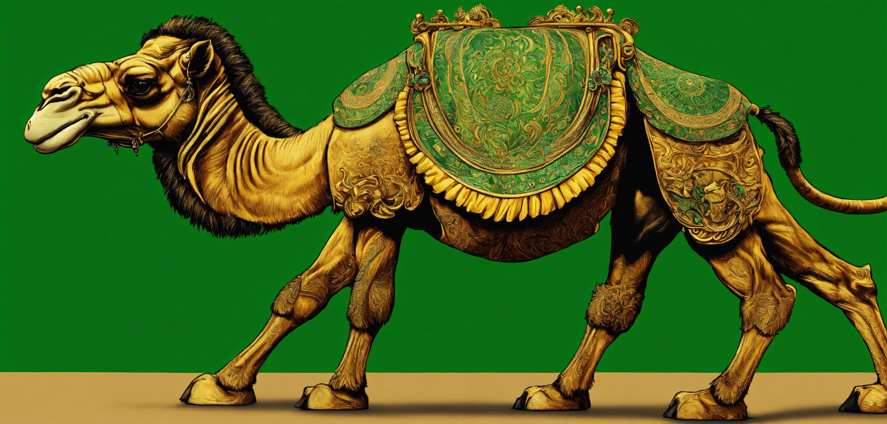 Lexica - ANGRY CAMEL, GREEN and yellow tones, insanely detailed and ...