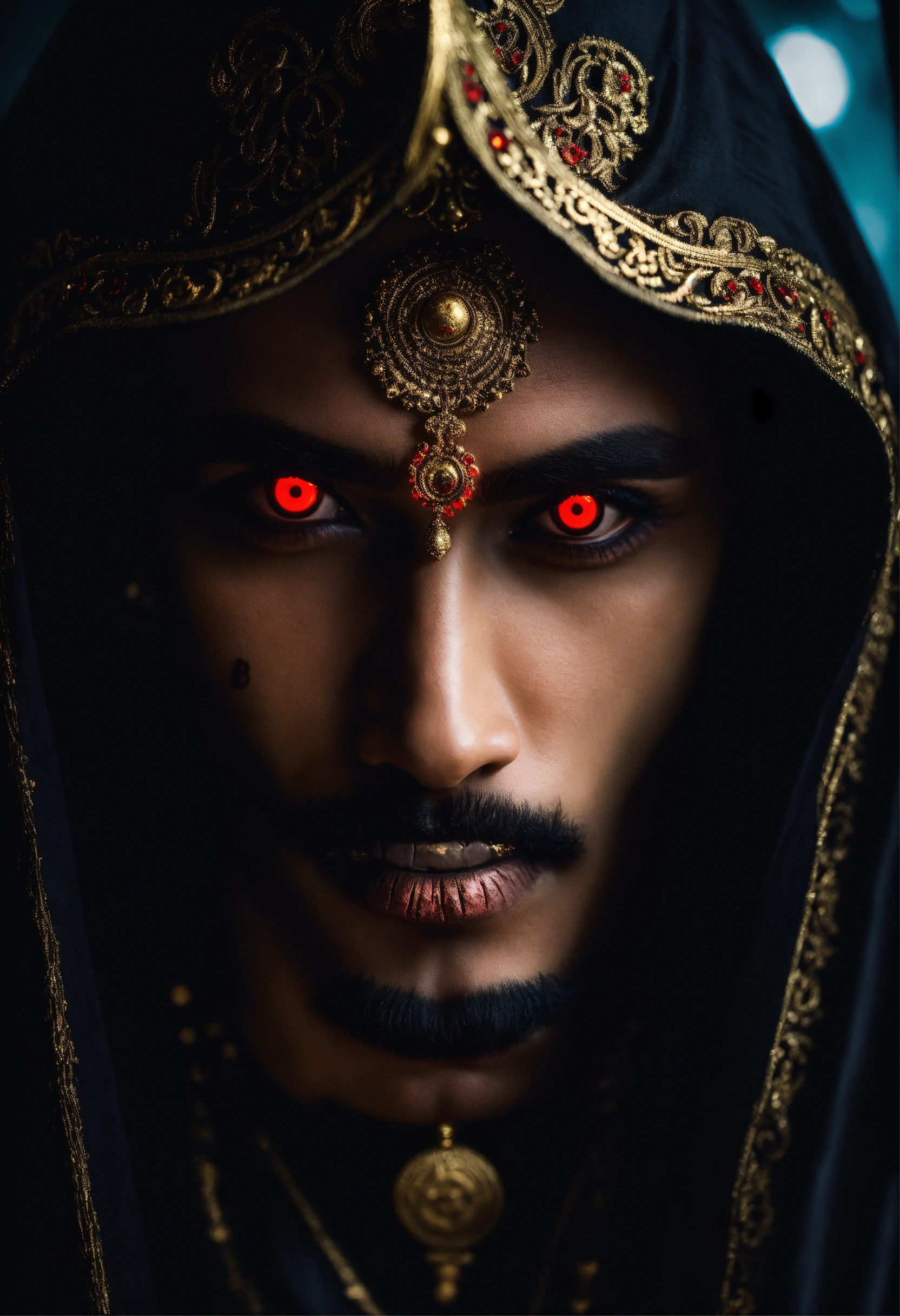 Lexica - Dark, mysterious and dramatic headshot of a young handsome ...