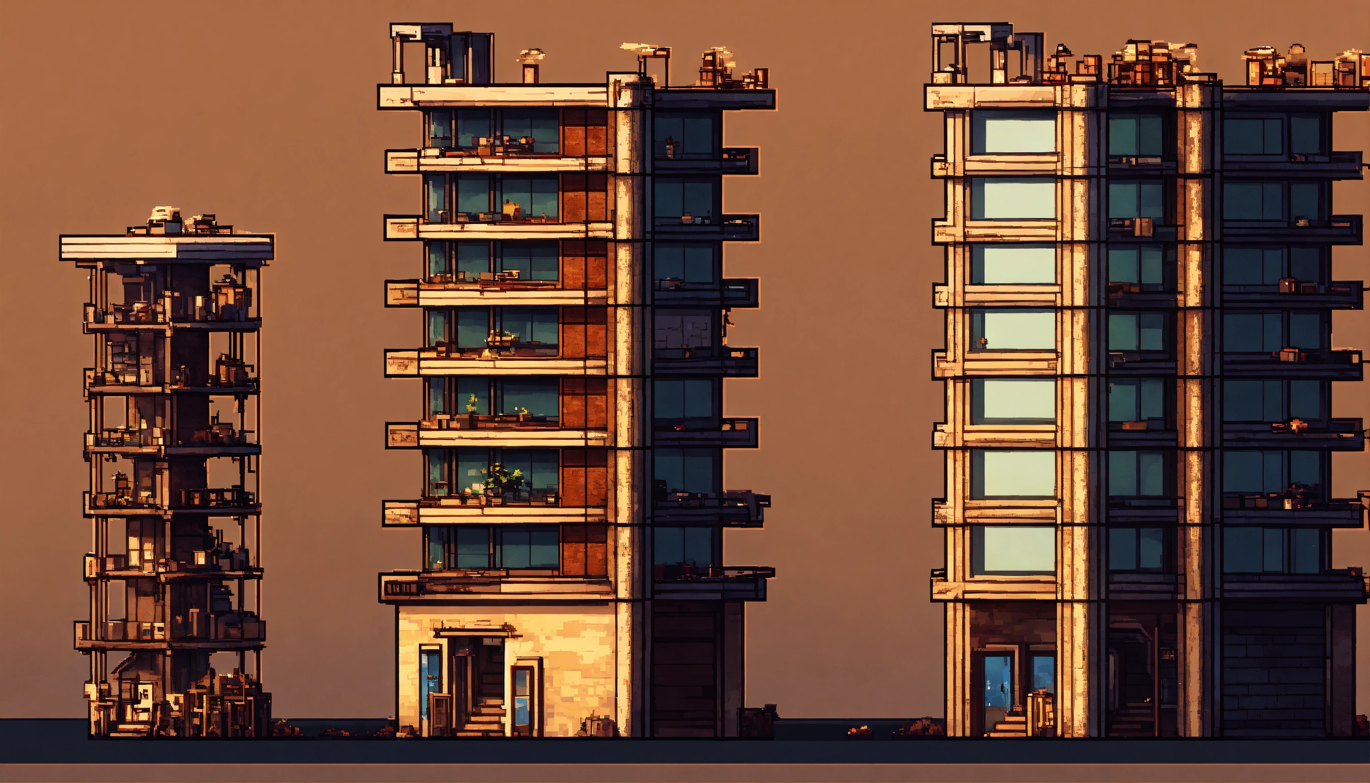 Lexica - Simple clean pixel perfect 2d isometric sprites of an post ...