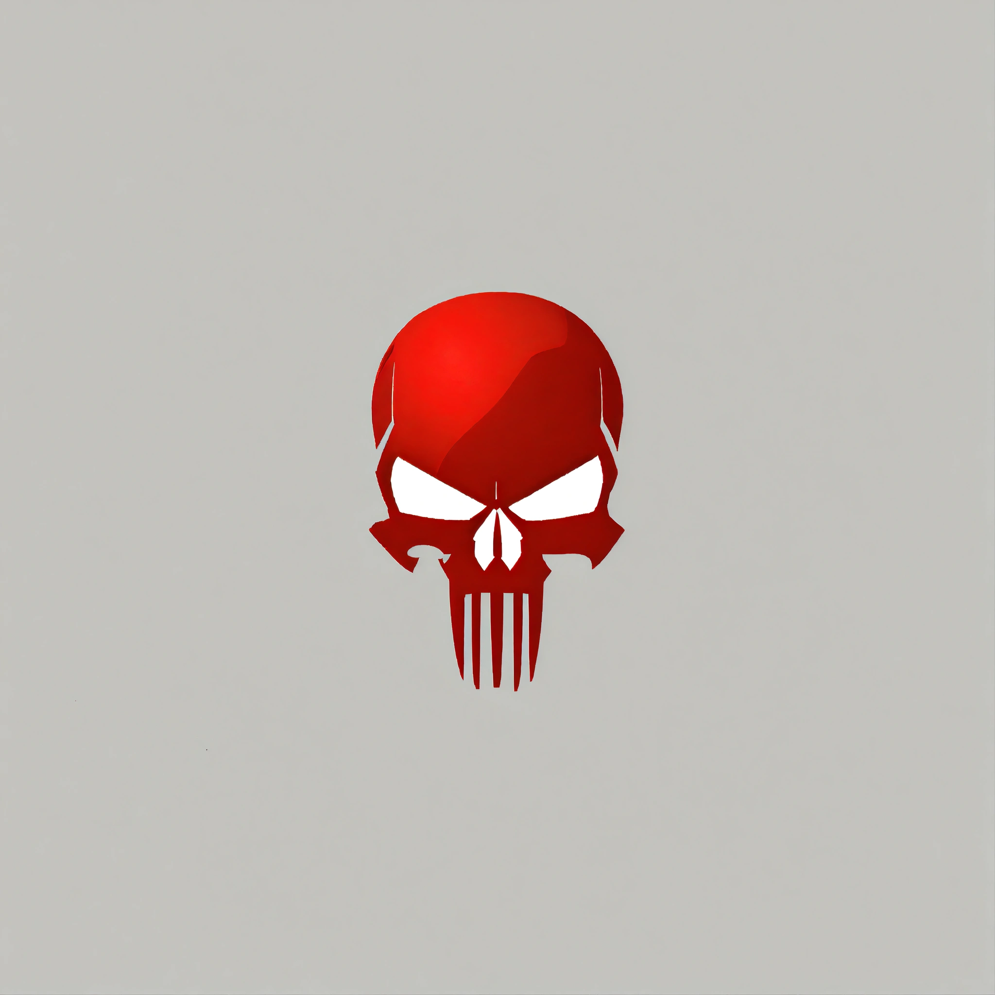Lexica - Minimalist red skull logo. Sci fi aesthetic
