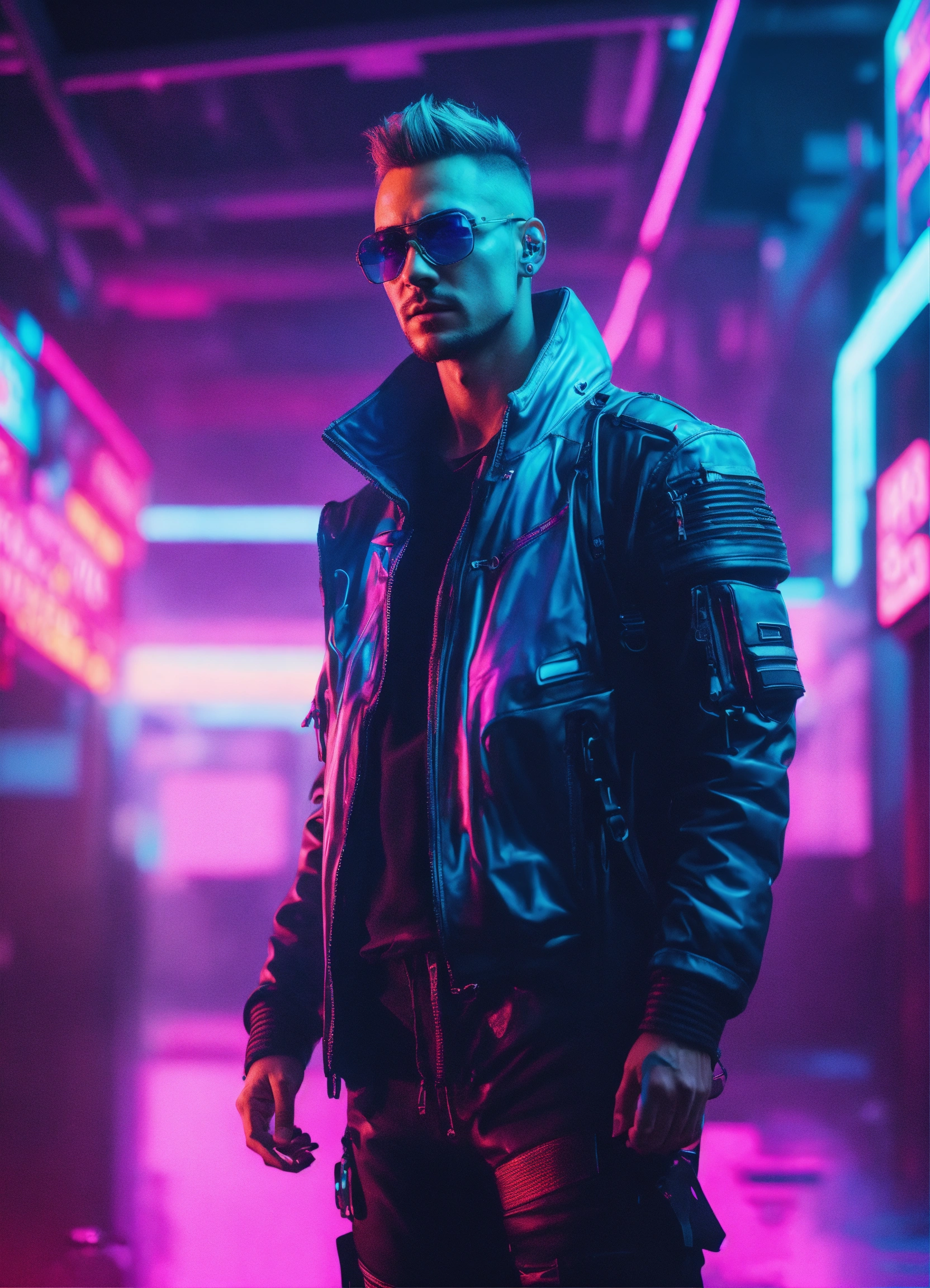 Lexica - Cinematic photography cyberpunk style male visionary leader ...