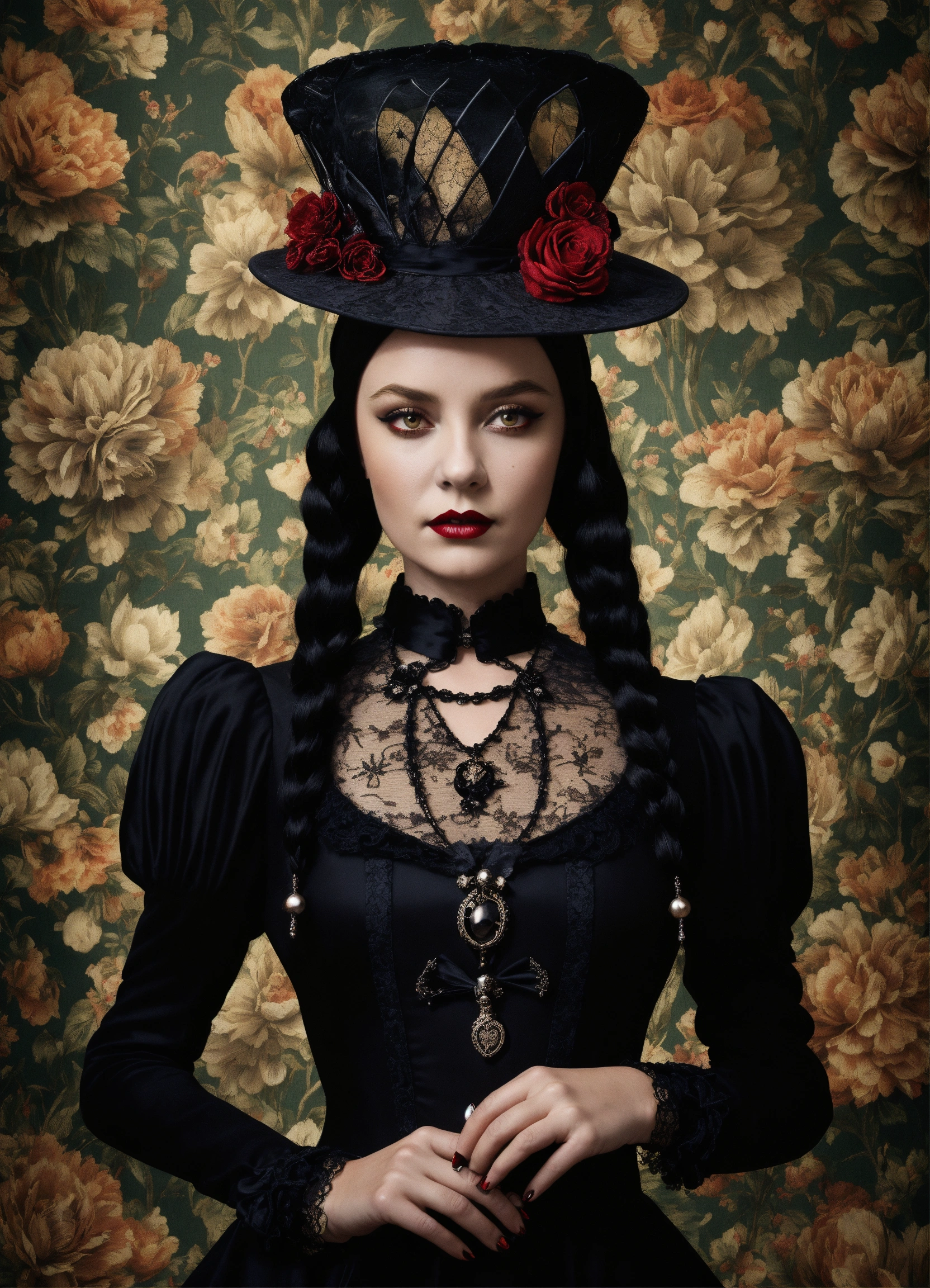 Lexica - Elaborate Gothic Wednesday Addams queen of spades, 40 years ...