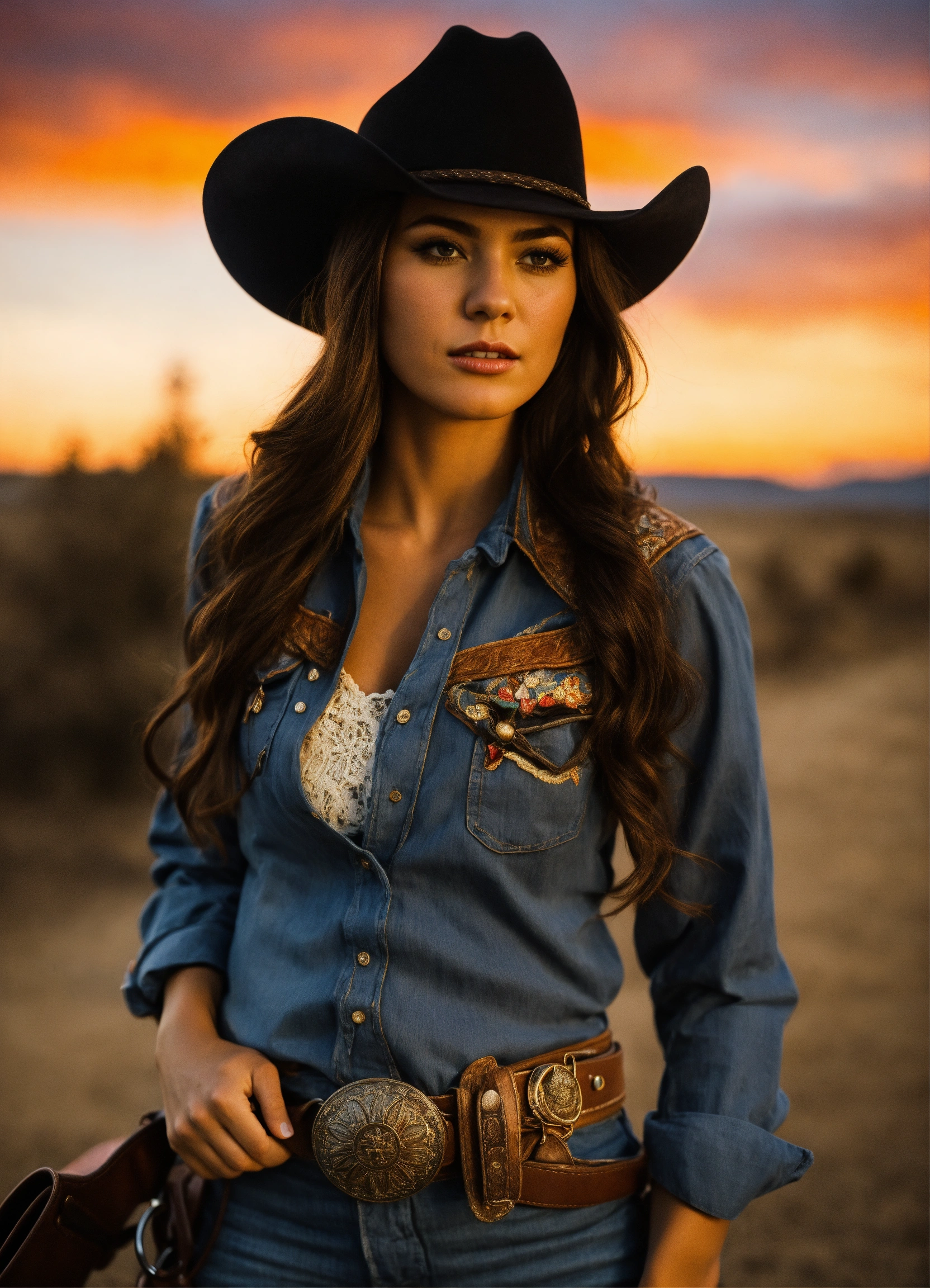 Lexica - Woman cowboy