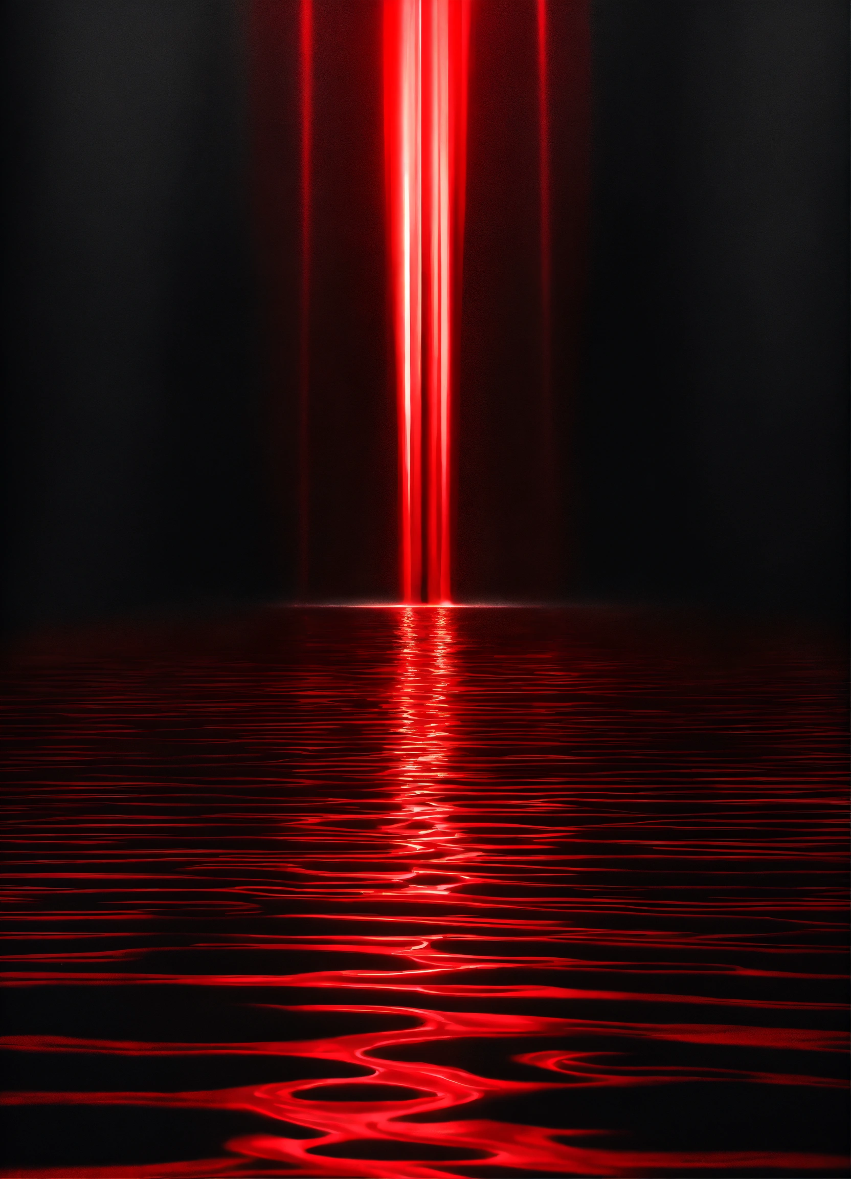 Lexica - Hyper realistic opaque red metallic rays of light reflecting ...