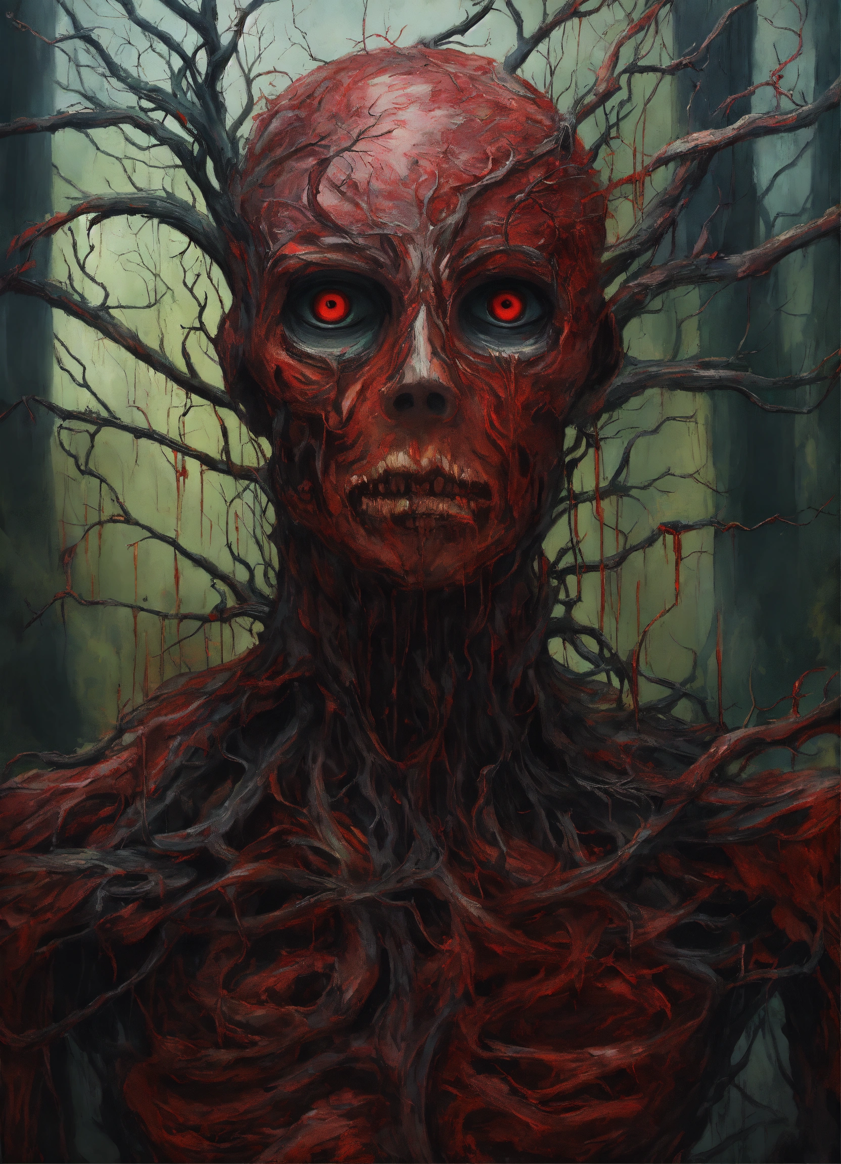 Lexica - Ultra detailed complex illustration of a corrupted humanoid ...