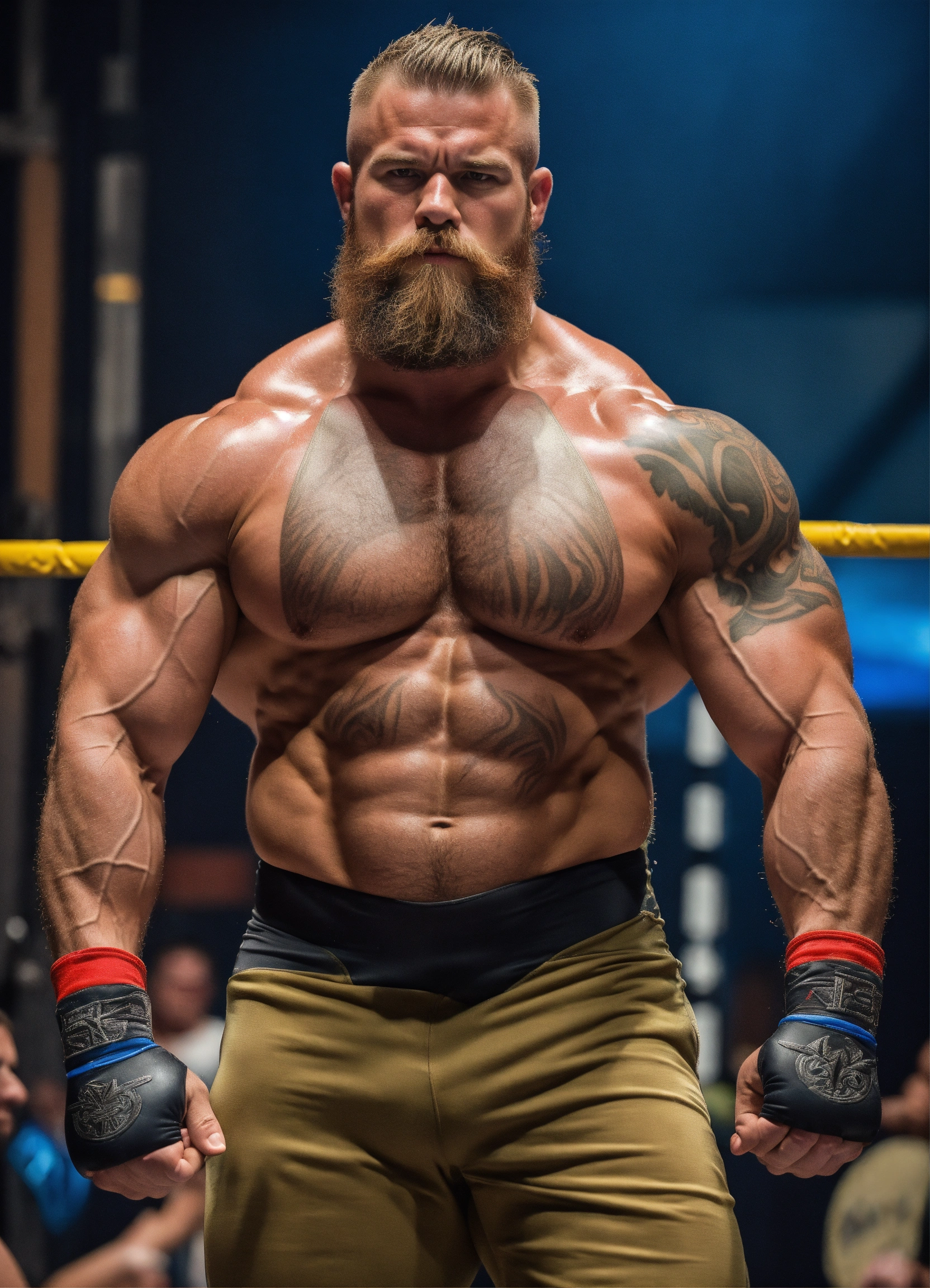 Lexica - 30-year-old wrestler with big muscles, bodybuilder, viking, big