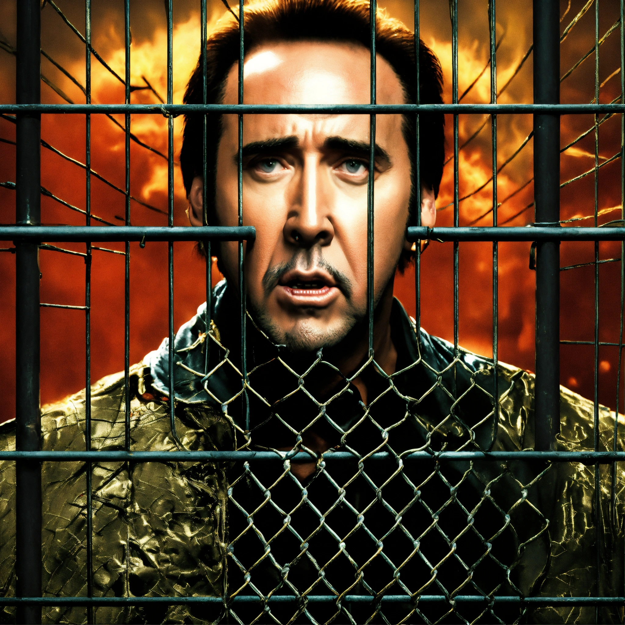Lexica - Nicolas Cage Vs Nick Cage, in a Cage match