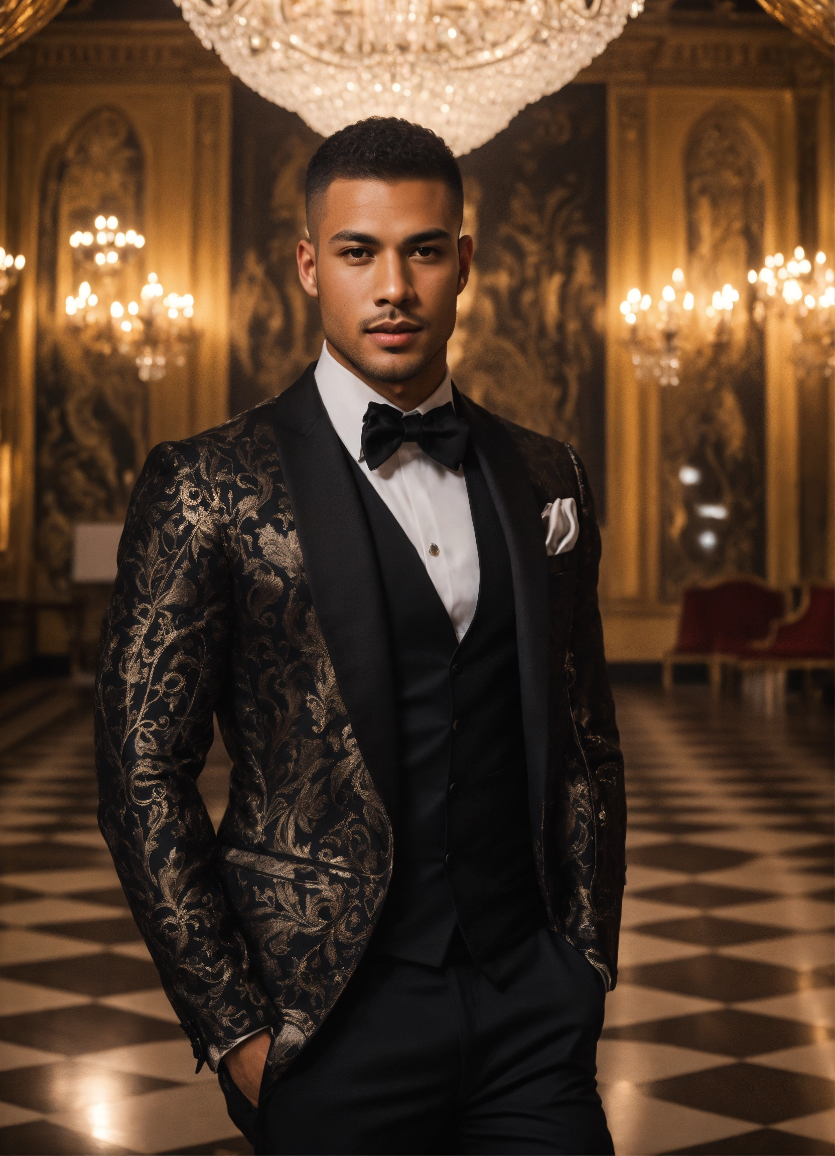 Lexica - Handsome hot mulatto man with brown eyes, with short blond ...
