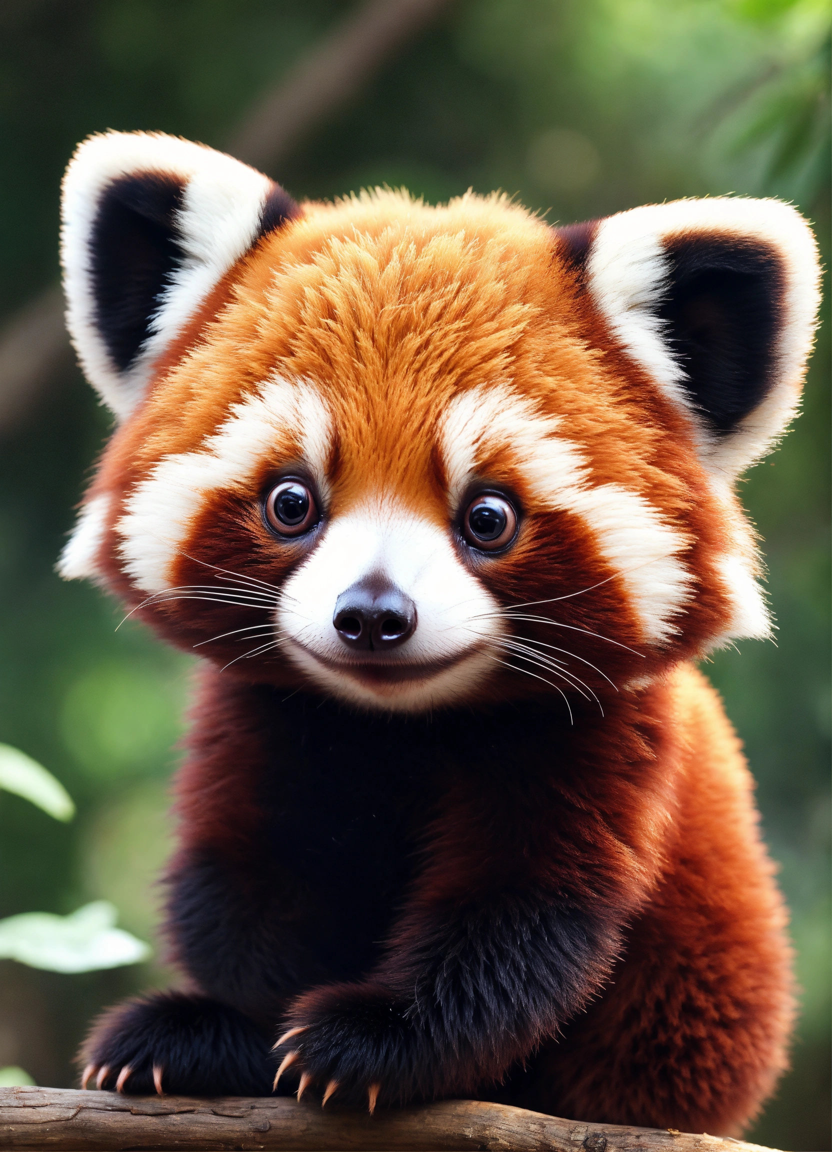 Lexica - The cutest baby red panda sloth with big eyes, animated ...