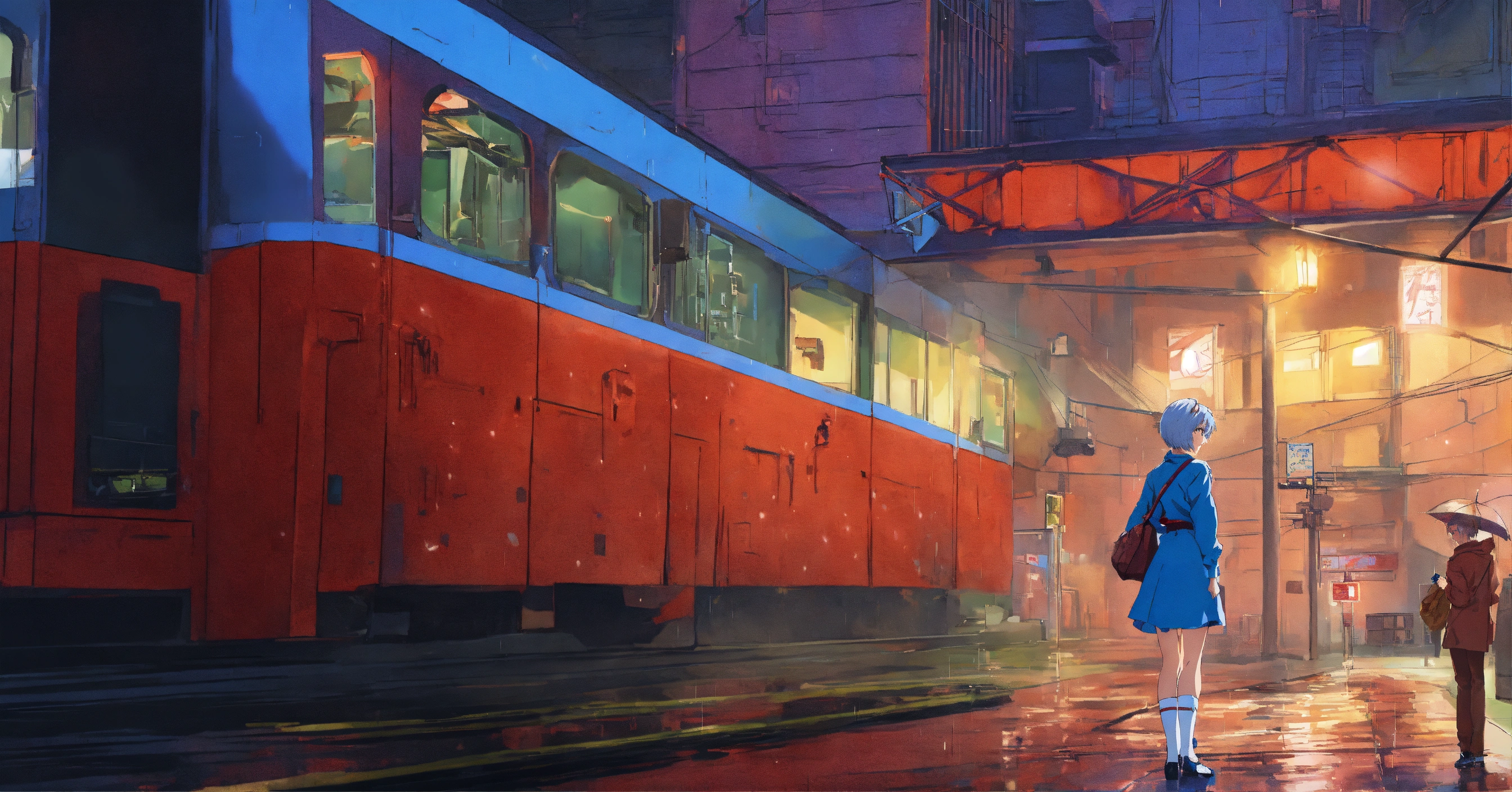 Lexica - Anime art of Rei Ayanami from Neon Genesis Evangelion ...