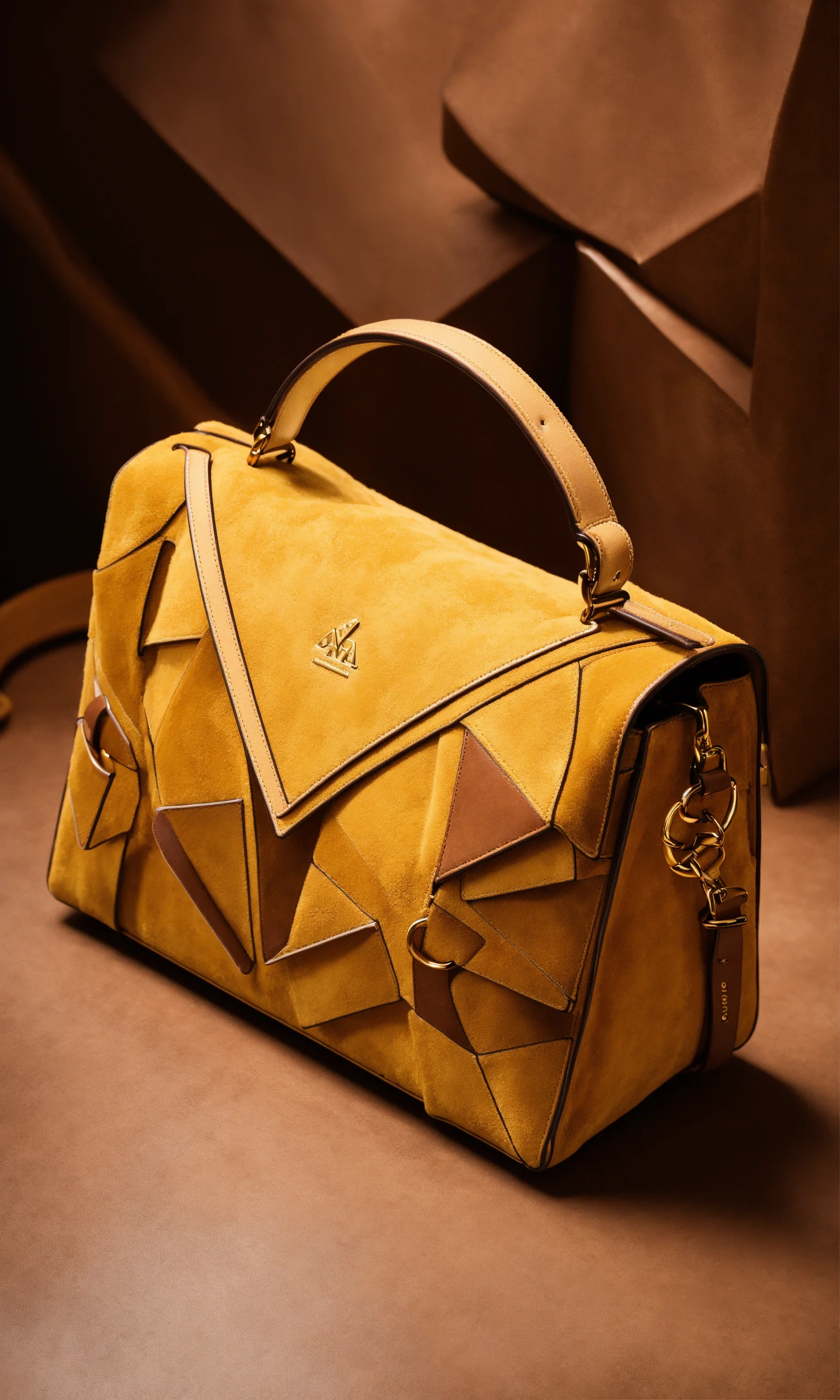 Lexica - Innovative yellow suede luxury bag, vintage inspiration, new ...